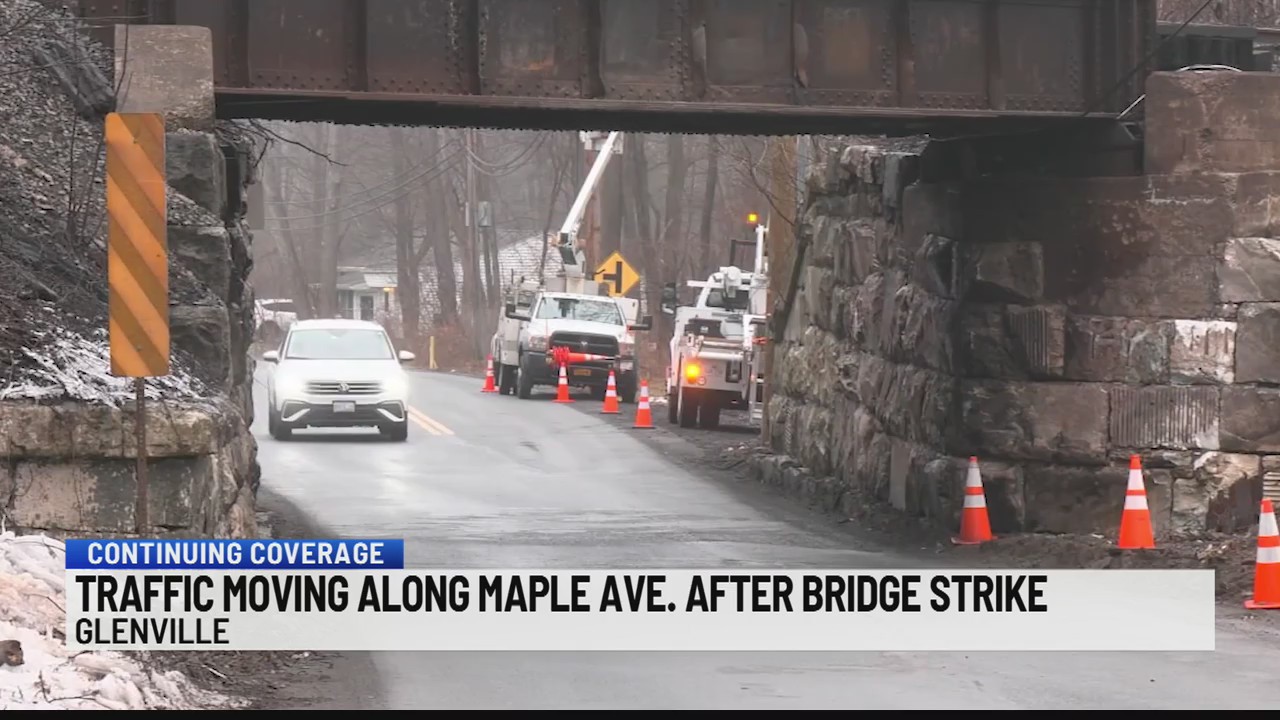 Traffic moving along Maple Avenue after bridge strike – NEWS10 ABC
