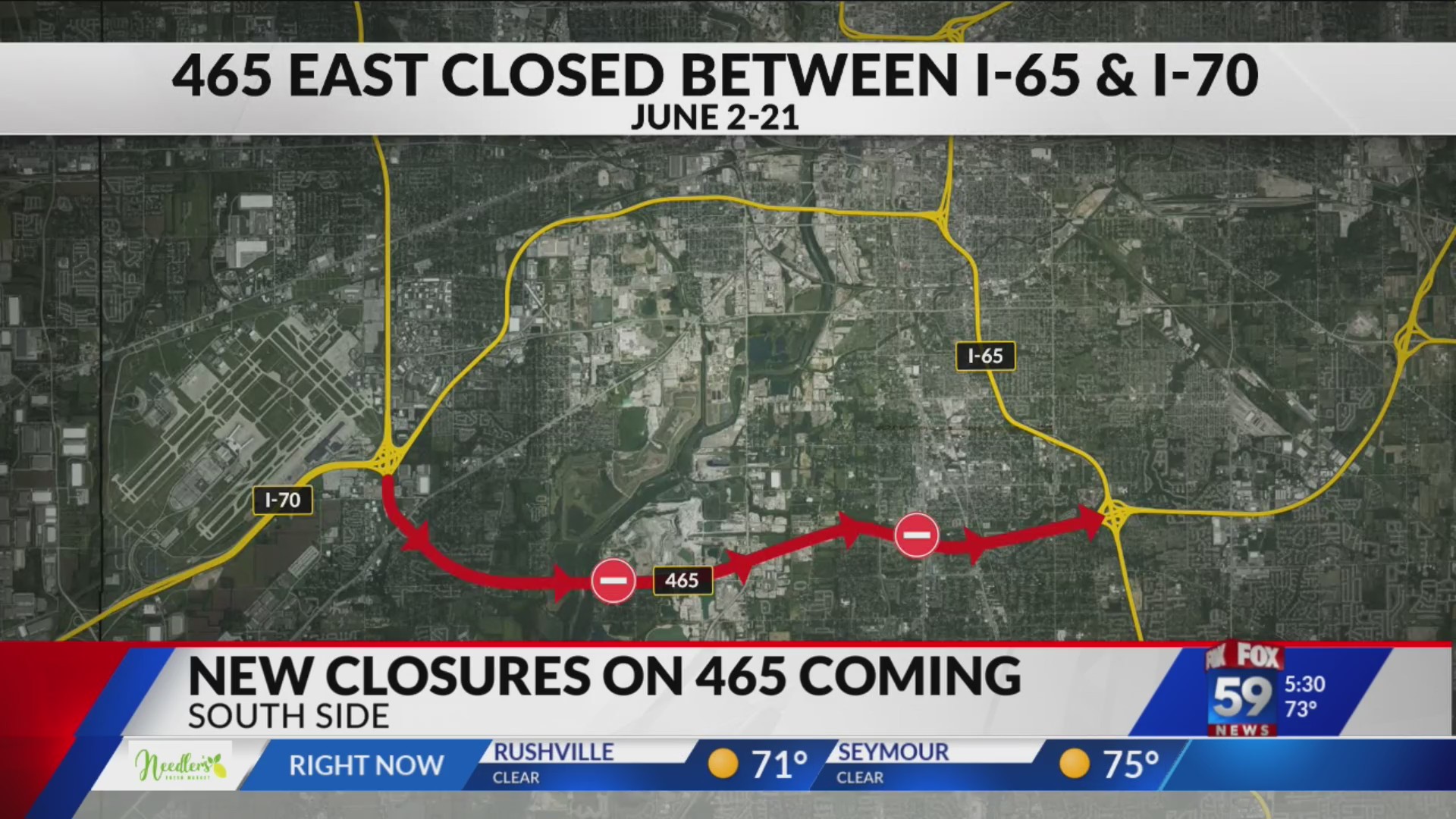 I-465 closures announced for Indy’s southwest side – Fox 59
