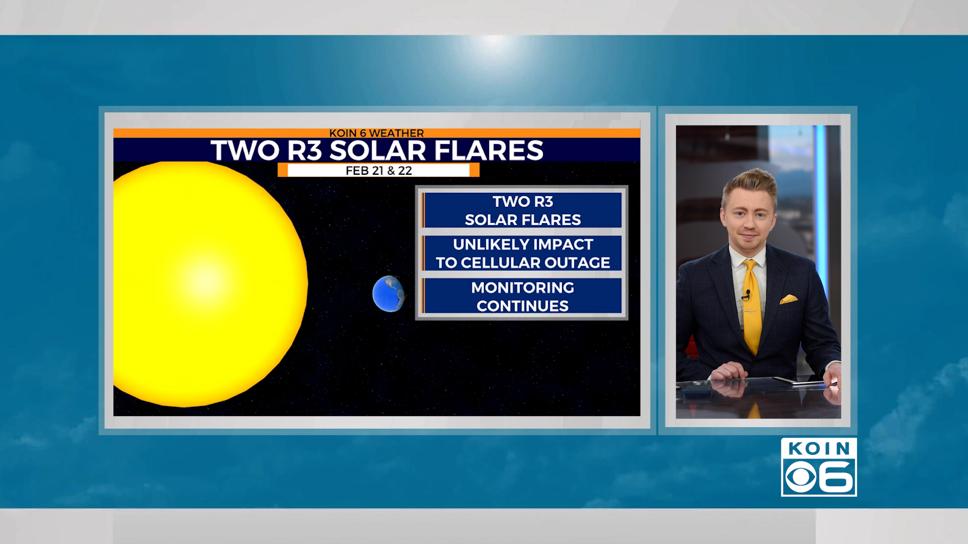 Solar flare activity aligned with cellular outage – KOIN.com