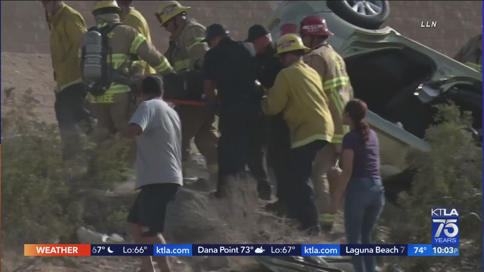 1 dead in Victorville 4-car crash – KTLA