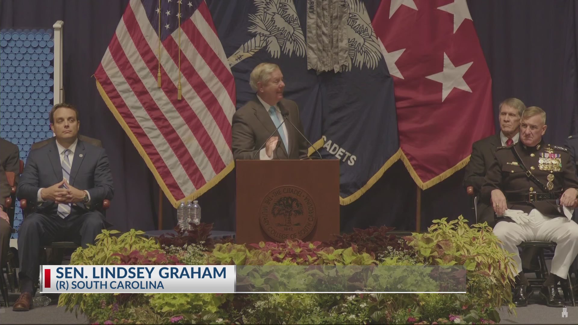 Sen. Lindsey Graham speaks at The Citadel’s Corps of Cadets ...