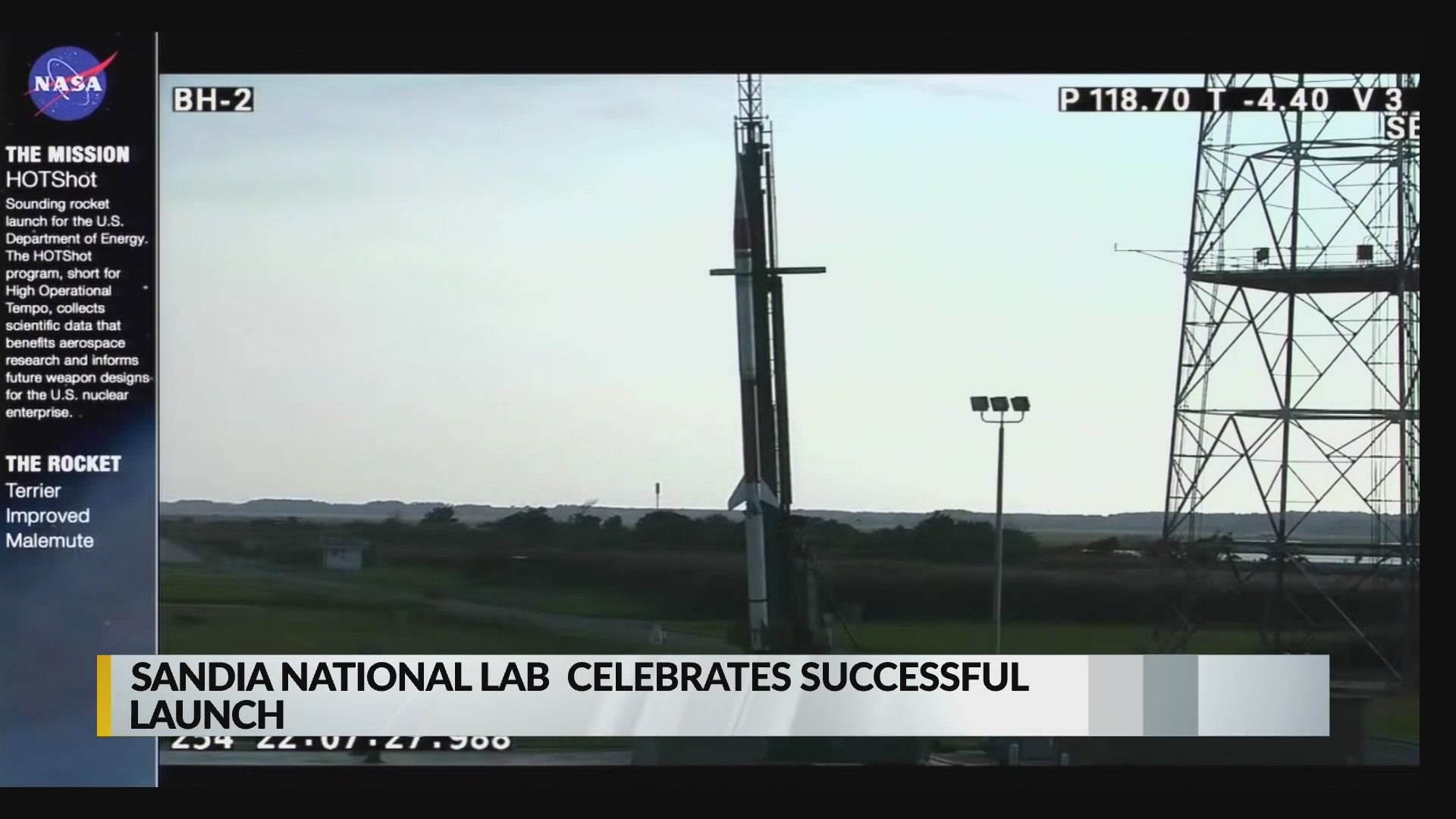 Sandia labs’ HOT Shot rocket makes successful launch – KRQE NEWS 13 ...