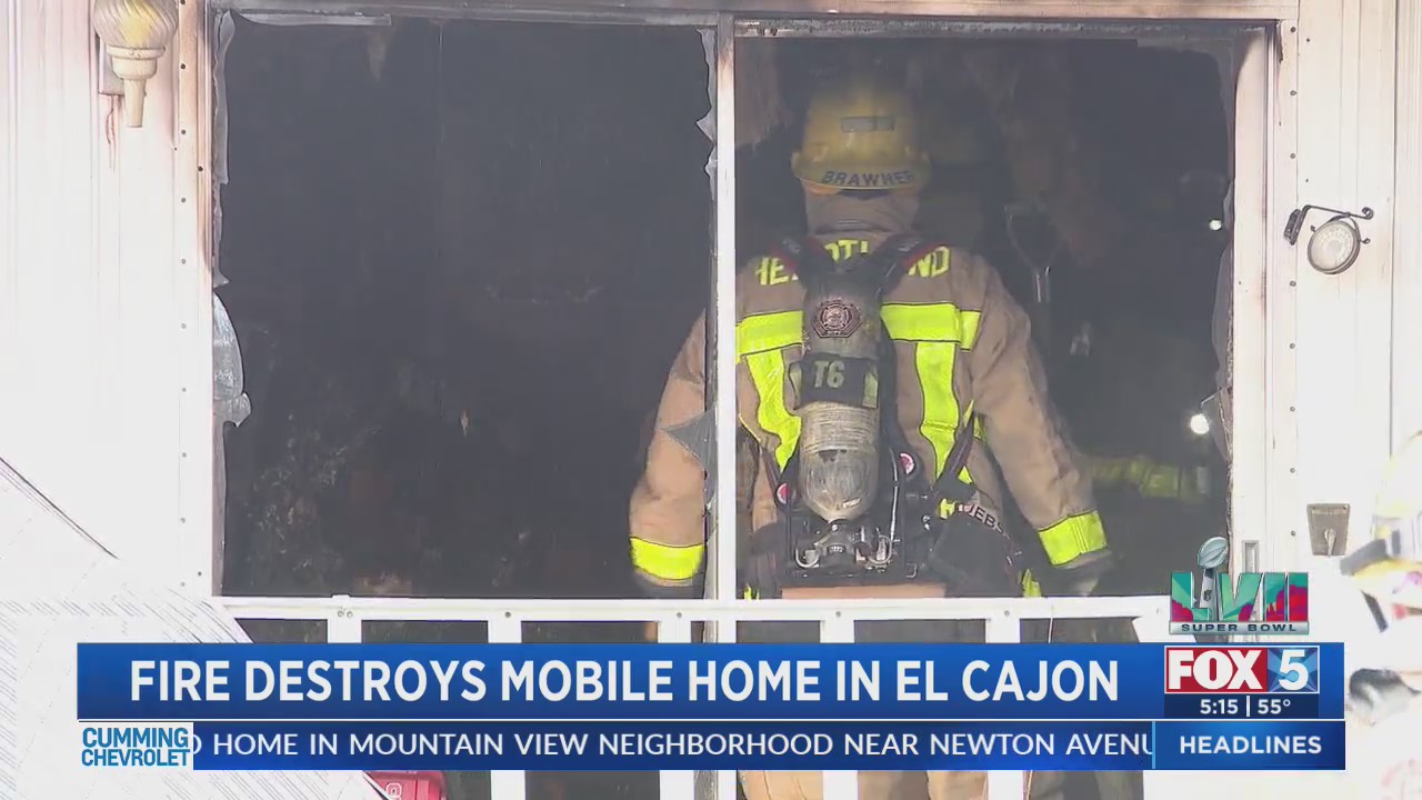 Fire Destroys Mobile Home in El Cajon – FOX 5 San Diego & KUSI News