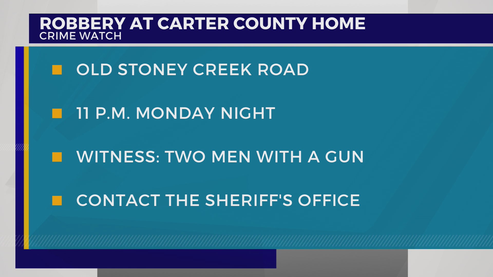 Carter County Sheriff’s Office asking for information after alleged ...