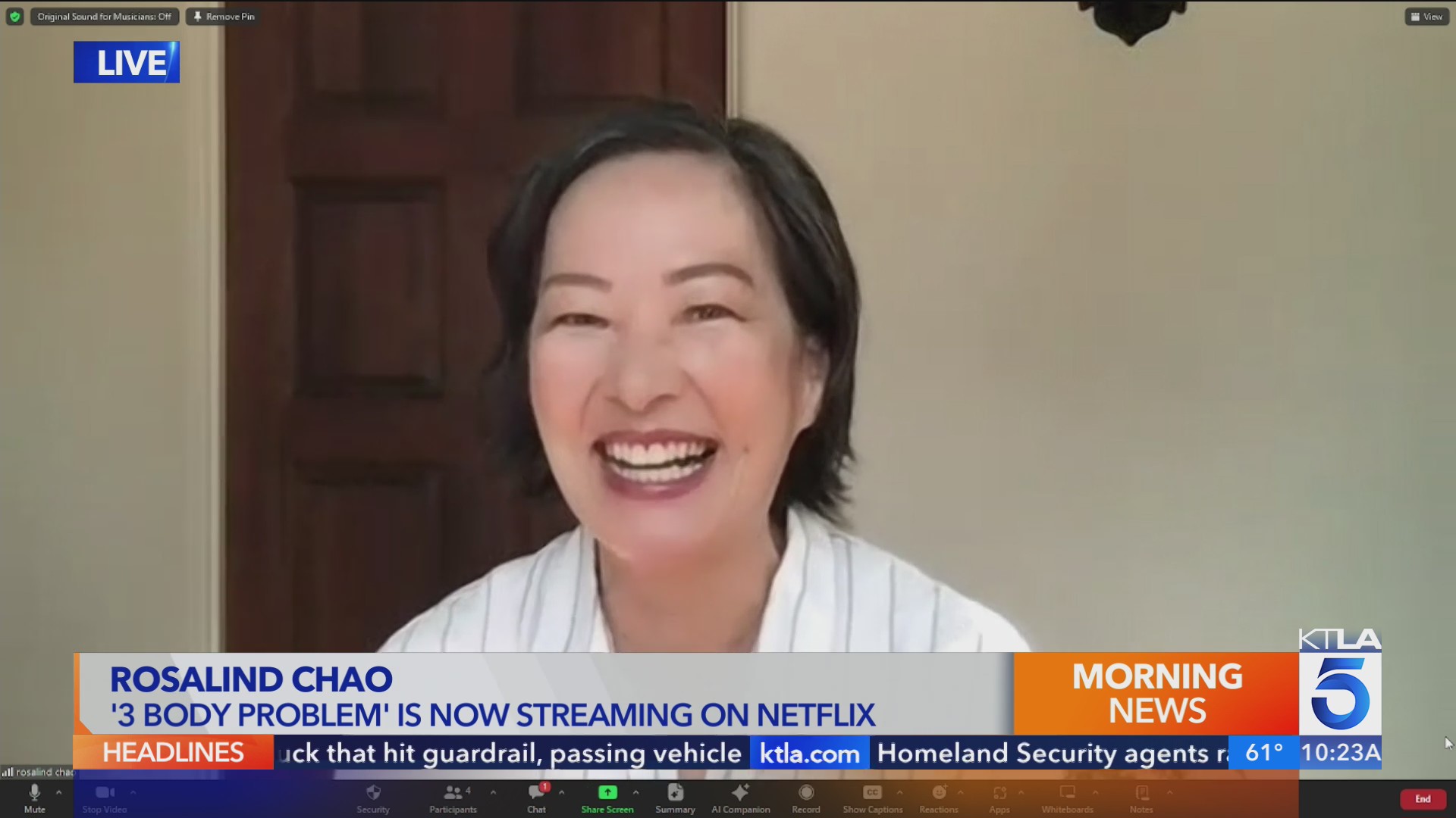 Rosalind Chao discusses ‘3 Body Problem’ and reveals her thoughts on the sci-fi world – KTLA