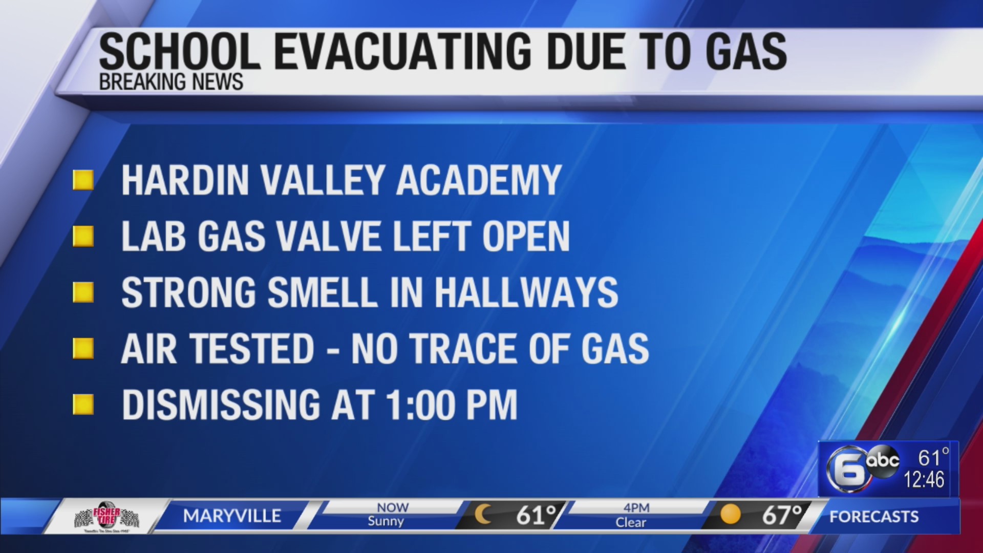 Hardin Valley Academy Gas Leak