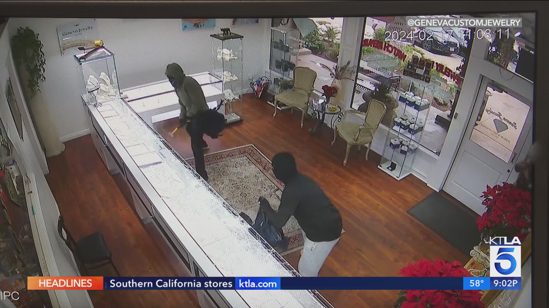 Employees at a jewelry store are shaken after shots are fired to try ...