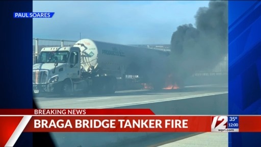 Eastbound lanes of Braga Bridge closed due to truck fire – WPRI.com