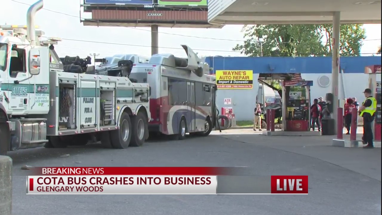 COTA bus crashes into Westerville-area auto repair shop – NBC4 WCMH-TV