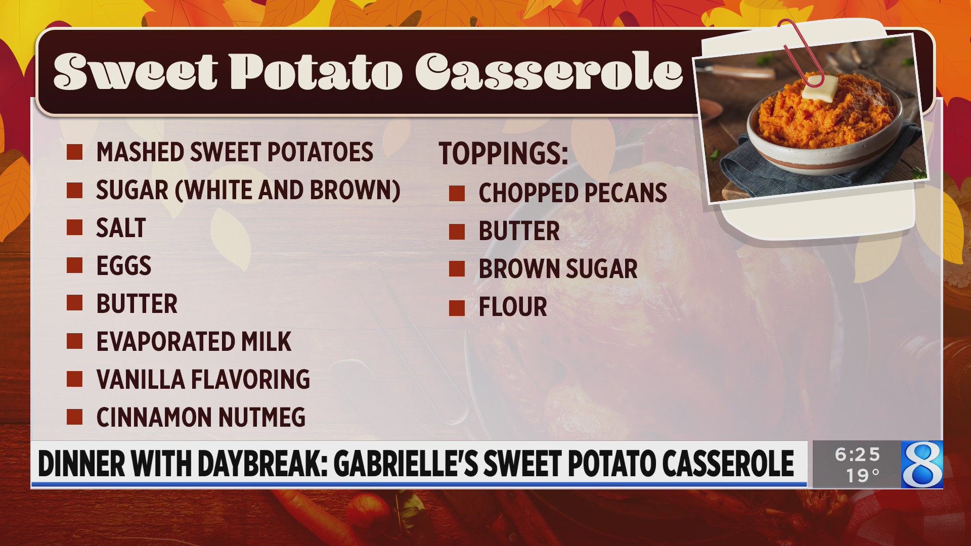 Gabrielle Phifer’s sweet potato casserole – WOODTV.com