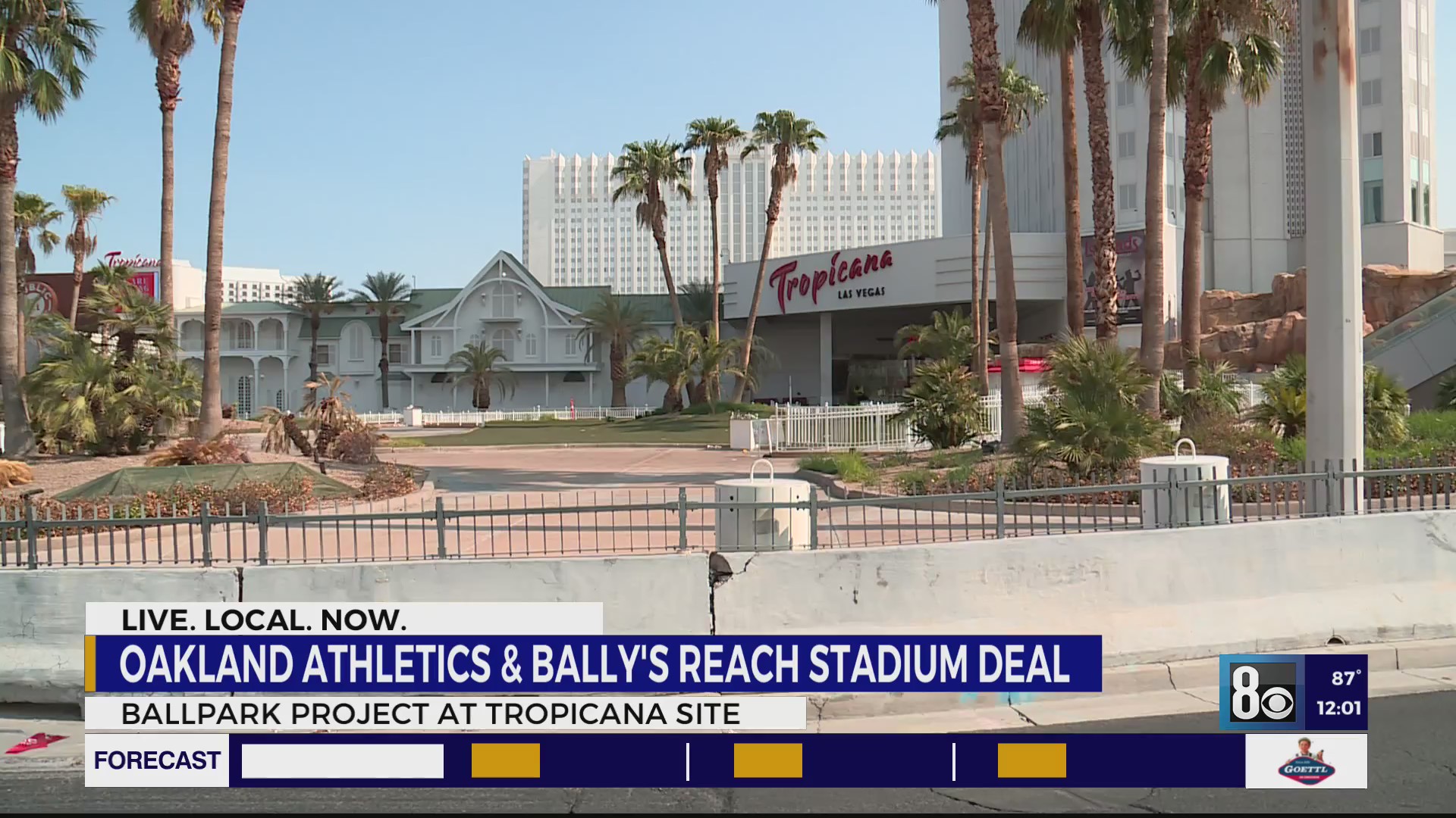 Bally’s reaches agreement to build new ballpark for Athletics – KLAS
