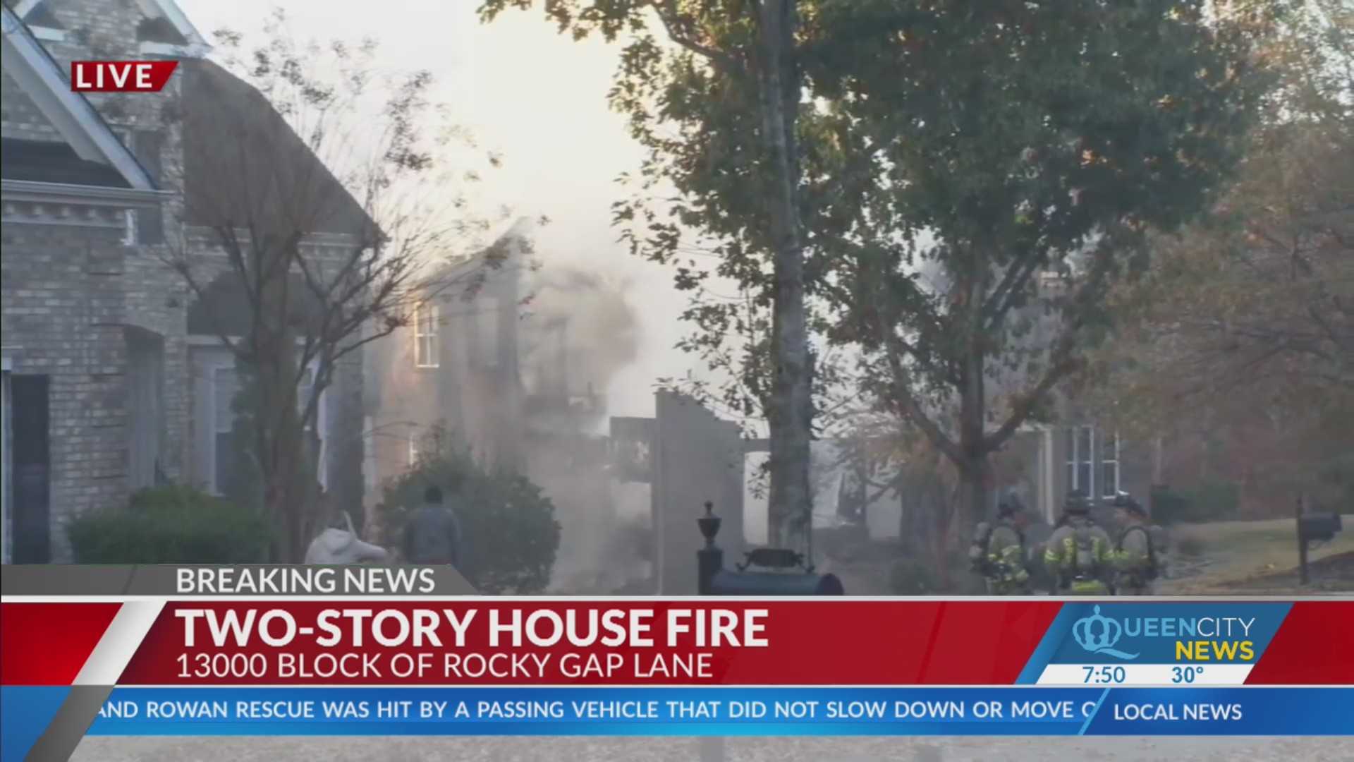 Strong blaze at two-story house fire in south Charlotte – Queen City News