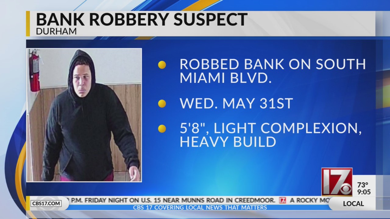 Do you know him? Durham police need help identifying bank robbery ...
