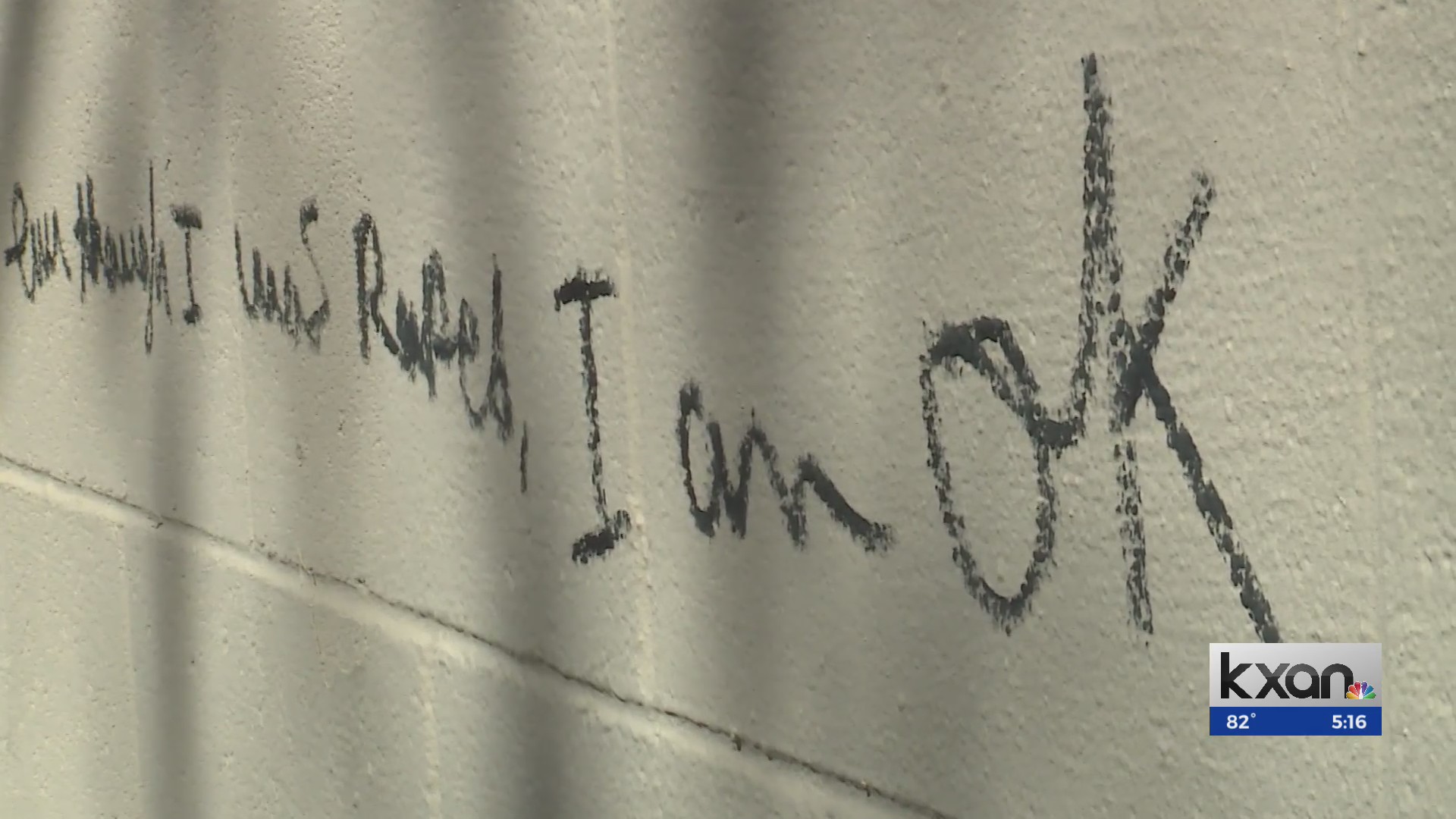 ‘I was raped, I am OK’ graffiti sparks controversy – KXAN Austin