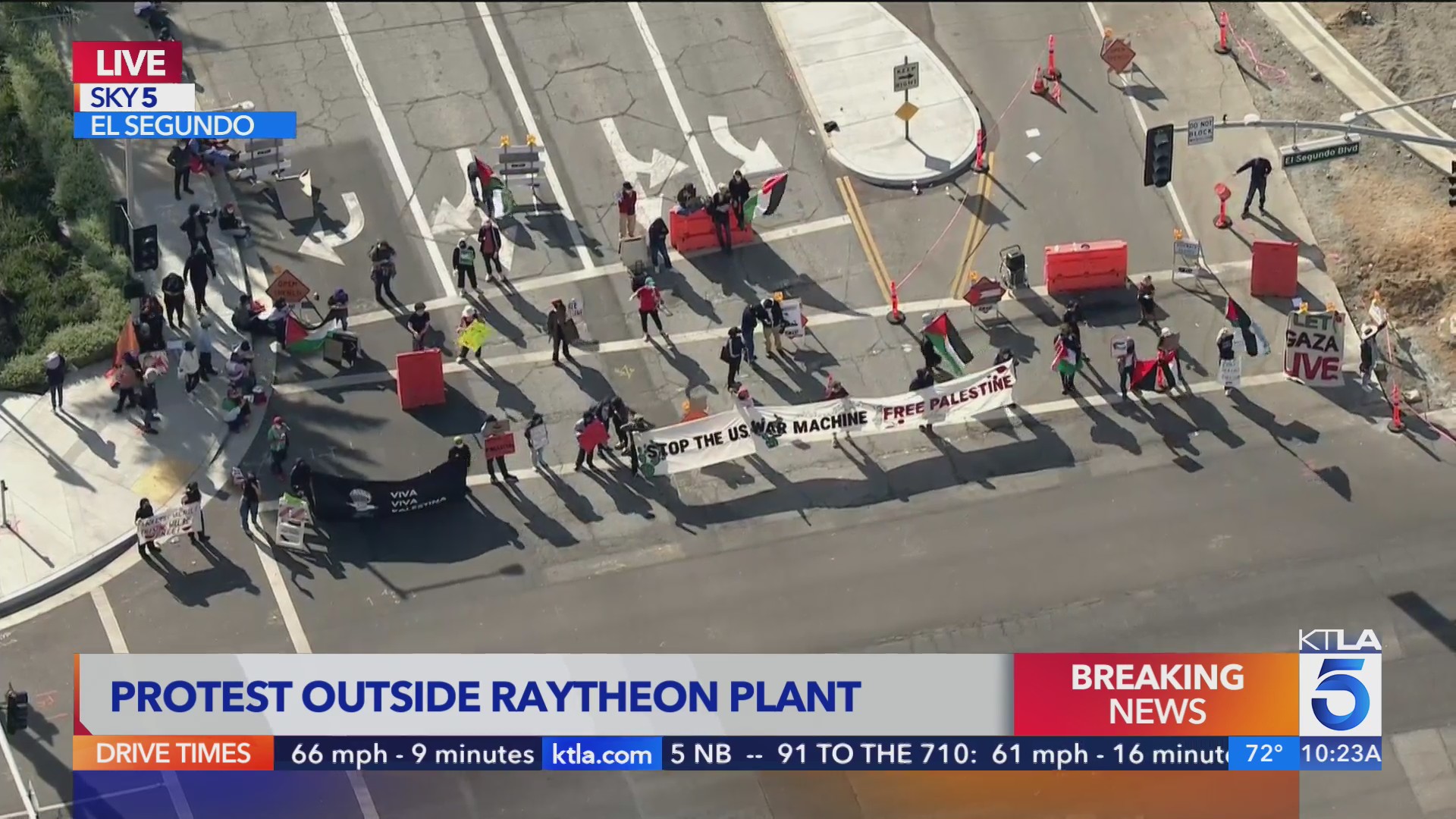 Pro-Palestinian protesters target Raytheon in El Segundo – KTLA