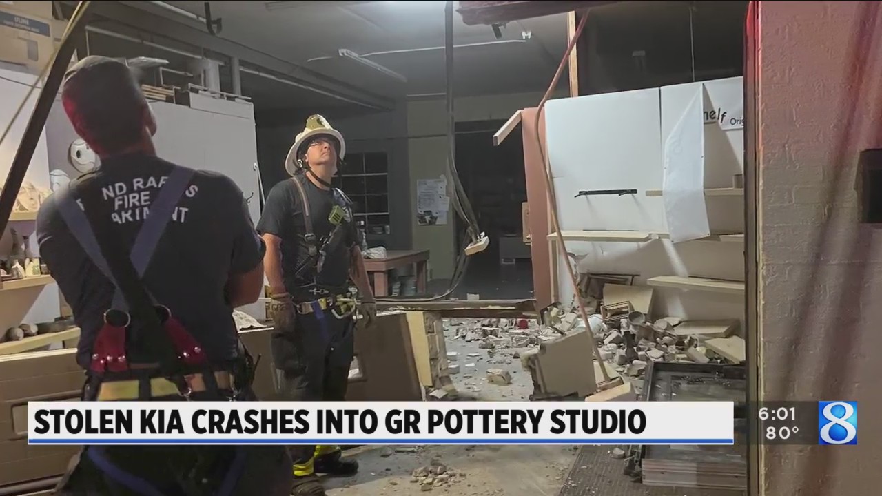 ‘Senseless destruction’: Driver crashes stolen car into GR pottery ...