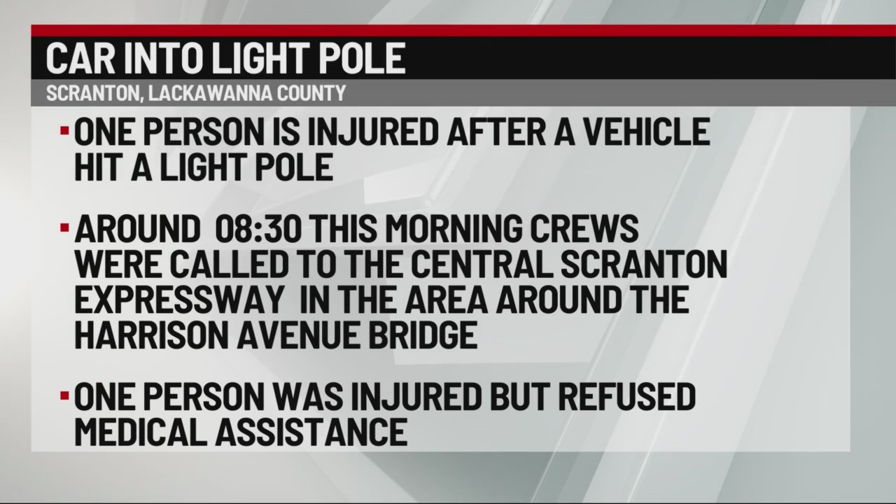 Crews clean up fallen light pole on Central Scranton Expressway – 28/22 ...