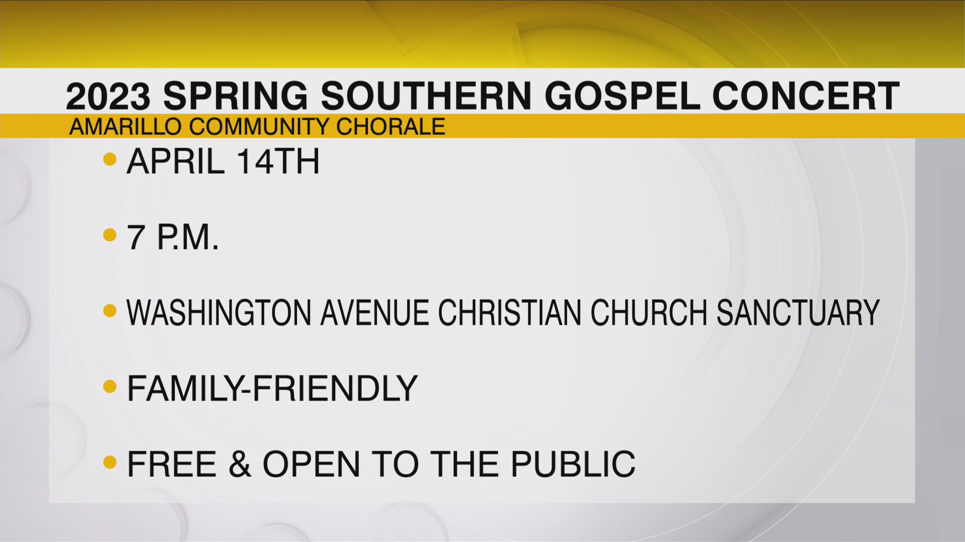Previewing 2023 Southern Gospel Concert – KAMR – MyHighPlains.com