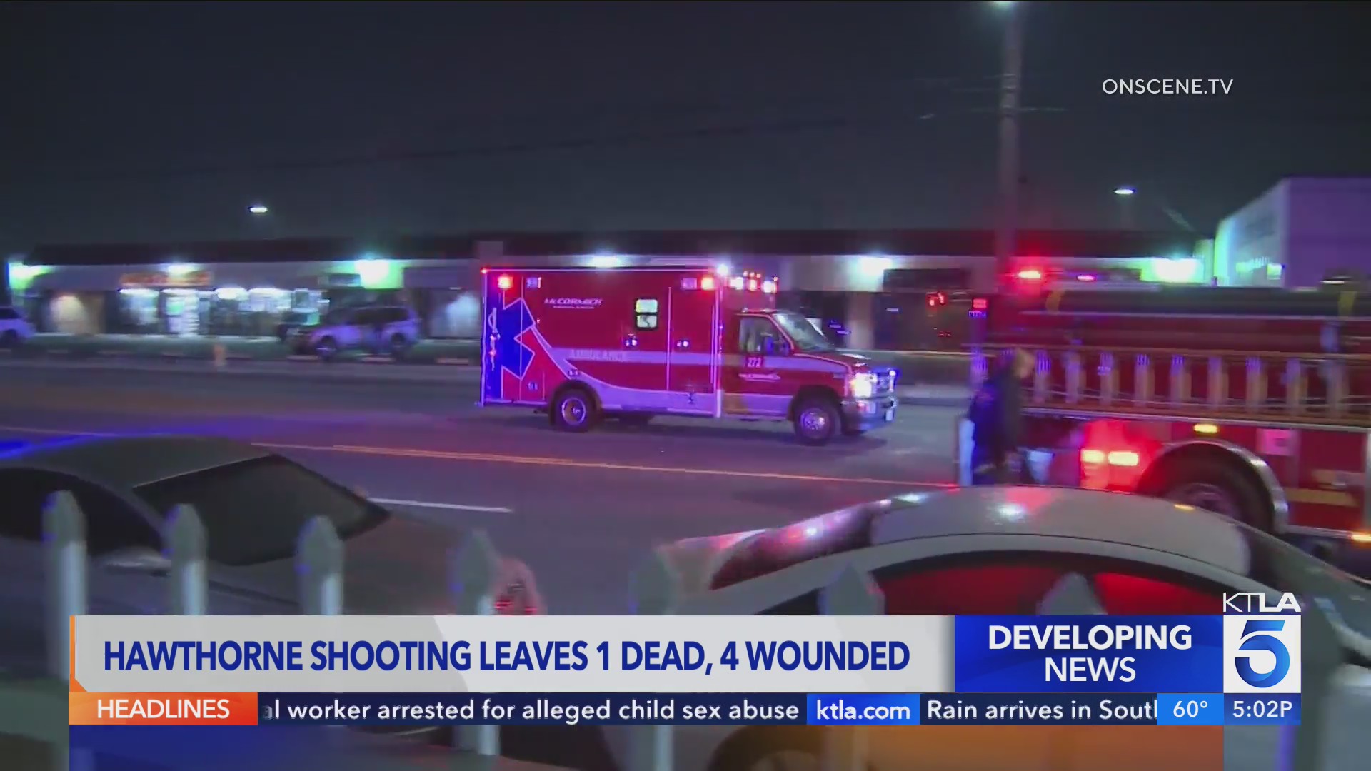 Shooting in Hawthorn kills 1, wounds 5 – KTLA