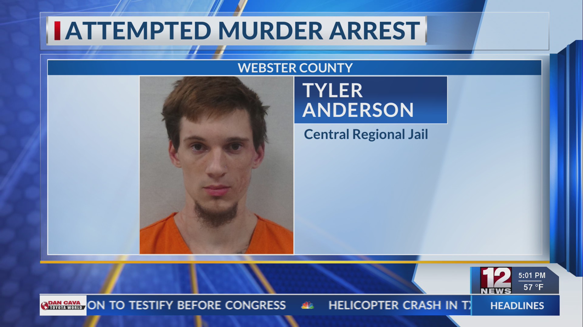 Tyler Anderson charged with attempted murder in Webster County – WBOY.com