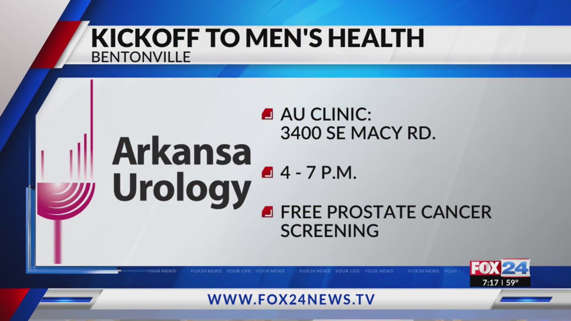 KNWA Today: 19th Annual Kickoff to Men’s Health – KNWA FOX24