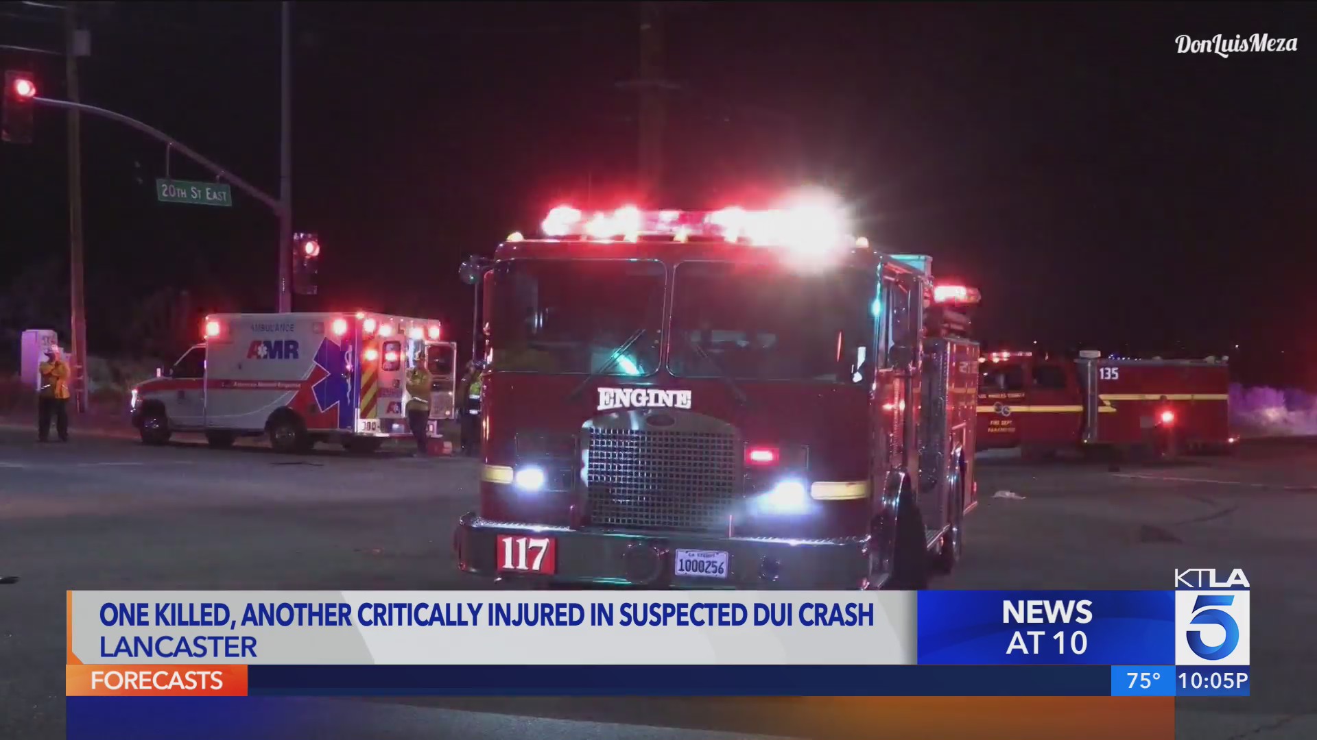 1 killed, another critically wounded in DUI crash – KTLA