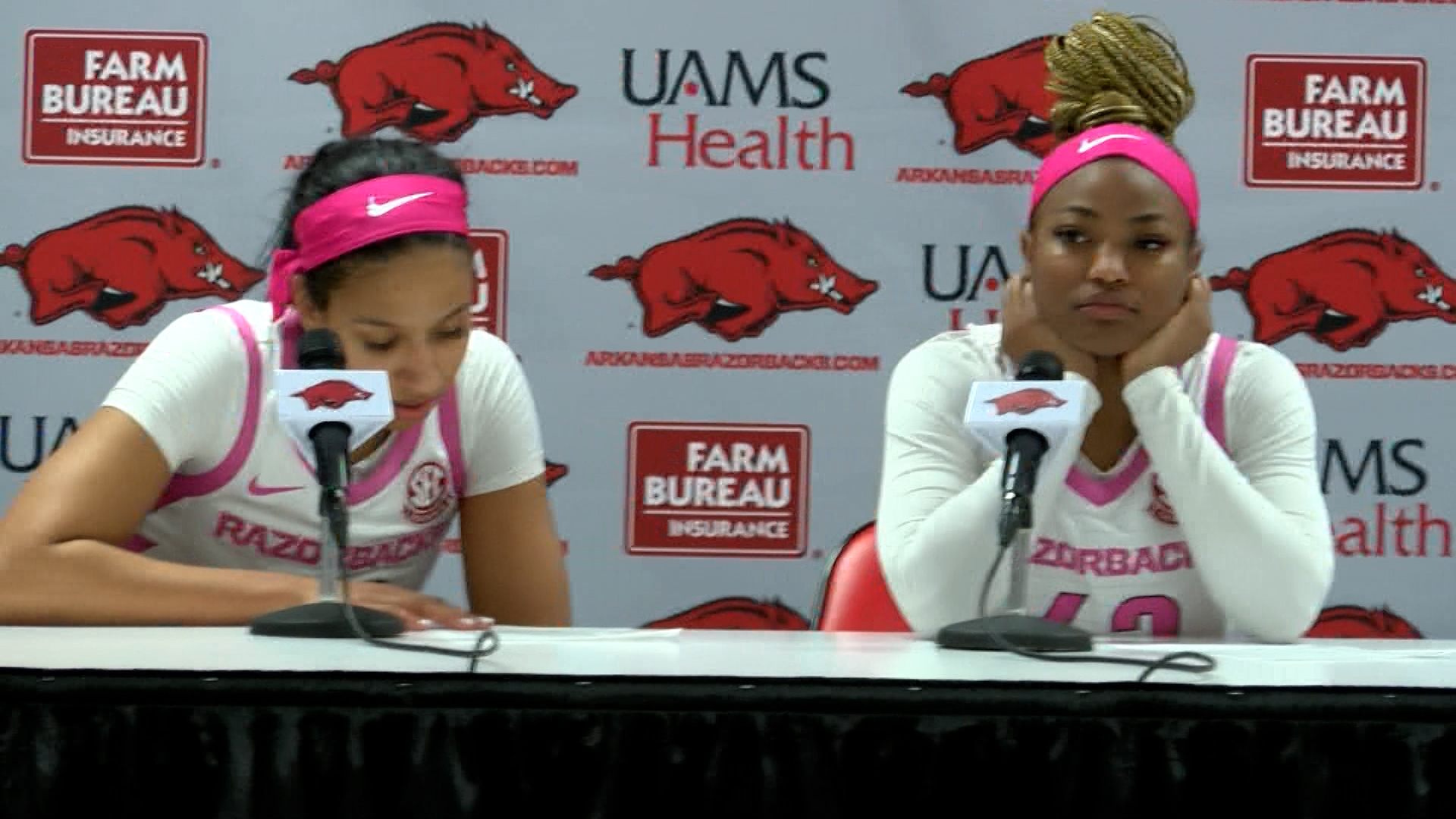 Chrissy Carr and Makayla Daniels speak to Razorbacks Holding Missouri ...