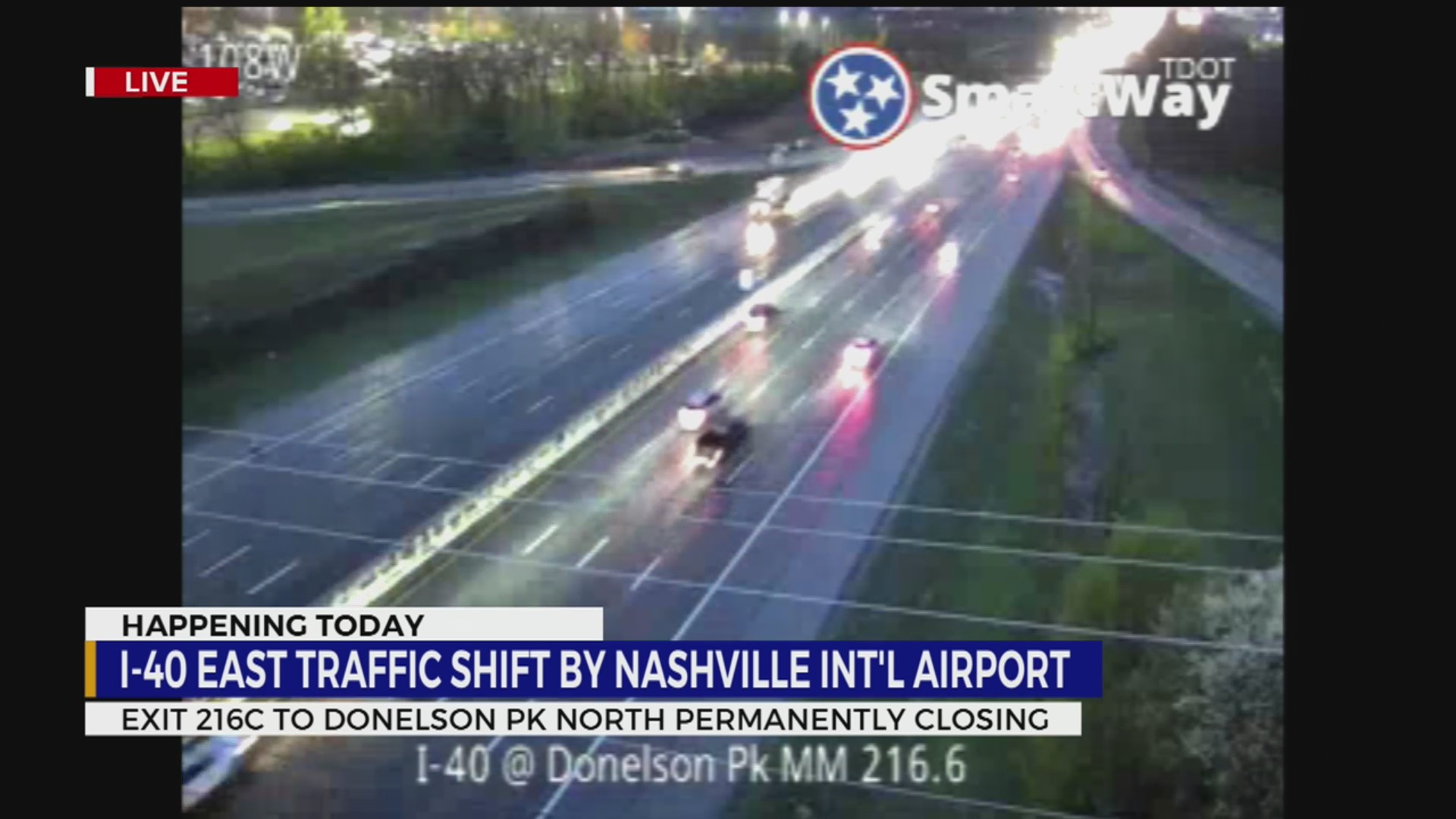 I-40 exit to close near BNA – WKRN News 2