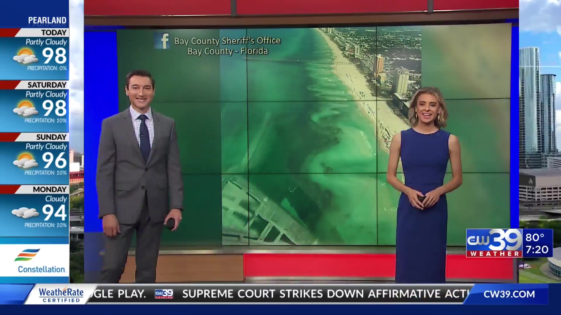 Meteorologist Carrigan Chauvin and Chief Meteorologist Adam Kruger ...