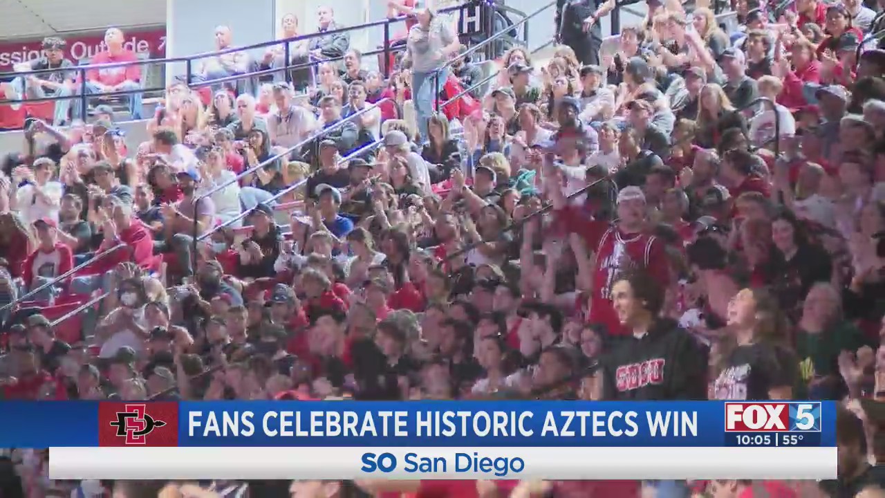 Fans Celebrate Historic Aztecs Win – FOX 5 San Diego & KUSI News