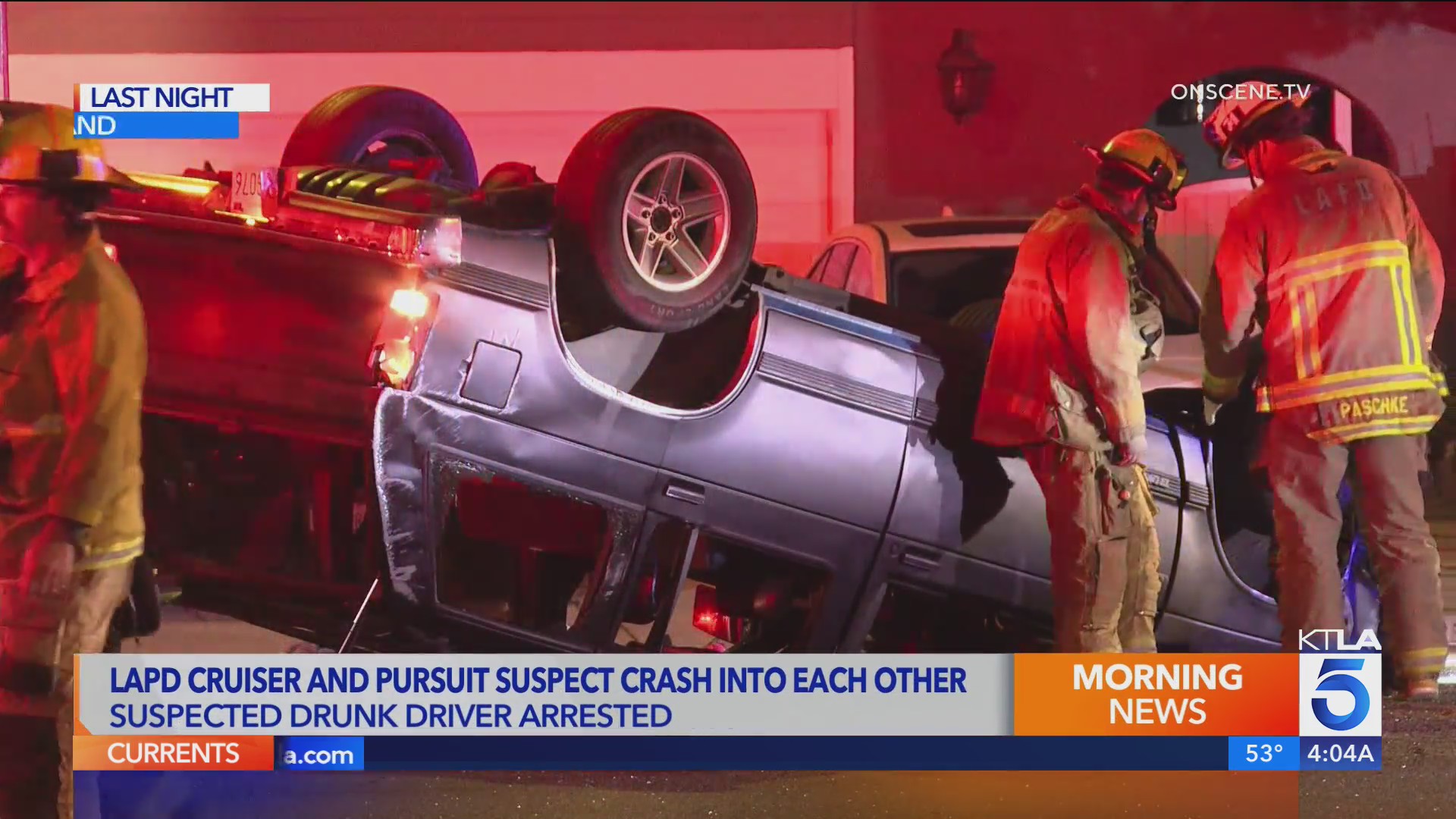 Pursuit of suspected DUI driver ends with suspect, police cruiser ...