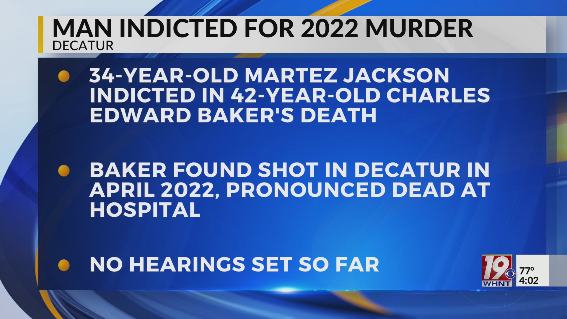 Decatur Man Indicted for Murder | May 17, 2023 | News 19 at 4 p.m ...