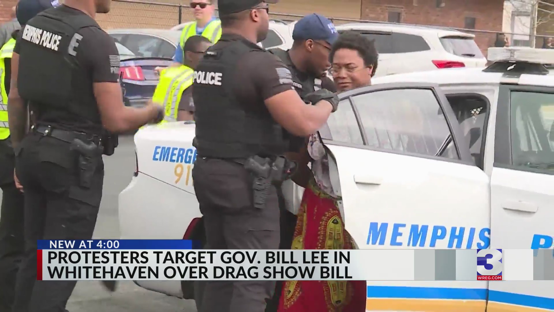 Protestors in Memphis target Gov. Bill Lee over drag show bill – WREG.com