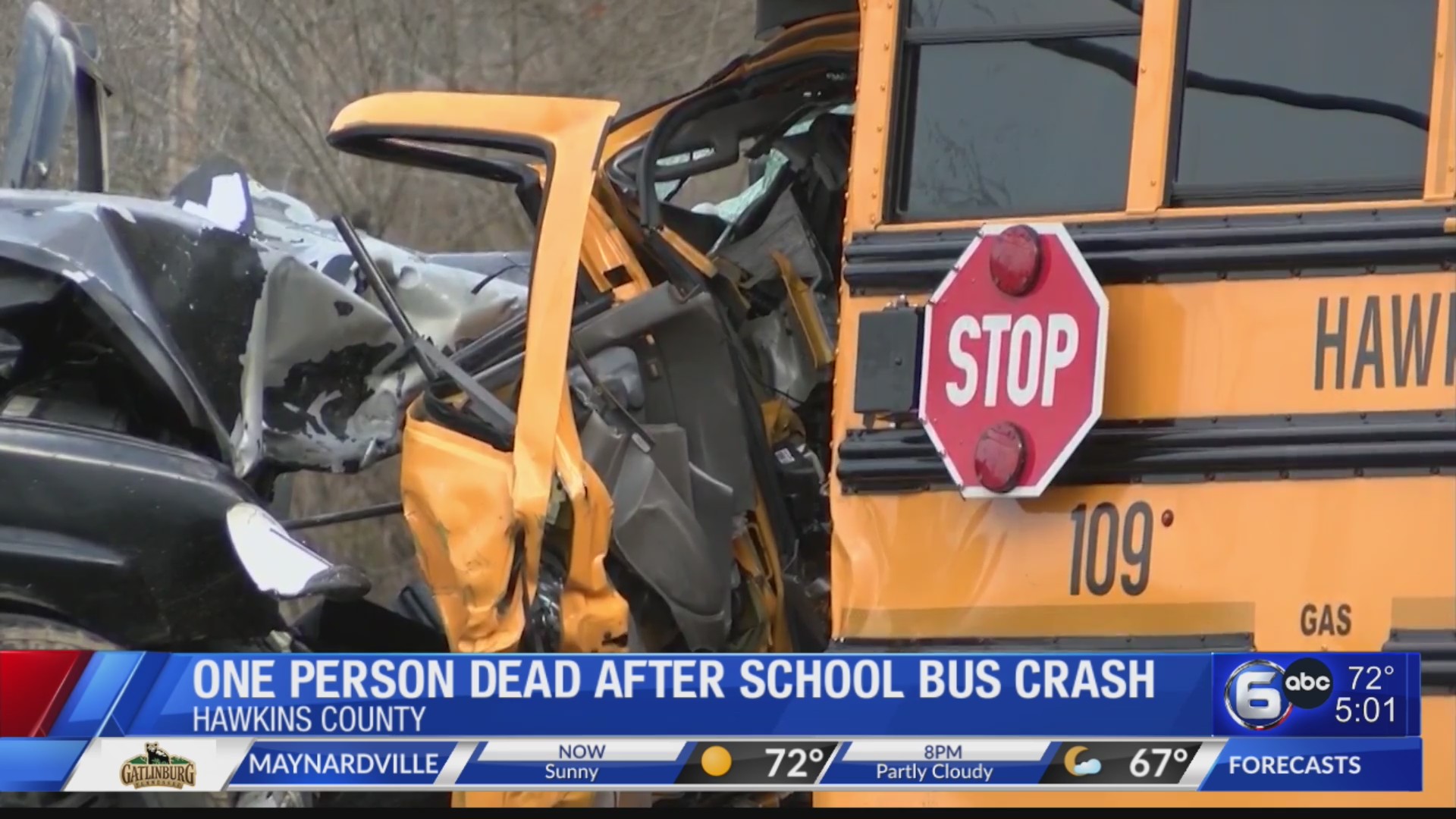THP: School bus driver dead after Hawkins County crash – WATE 6 On Your ...
