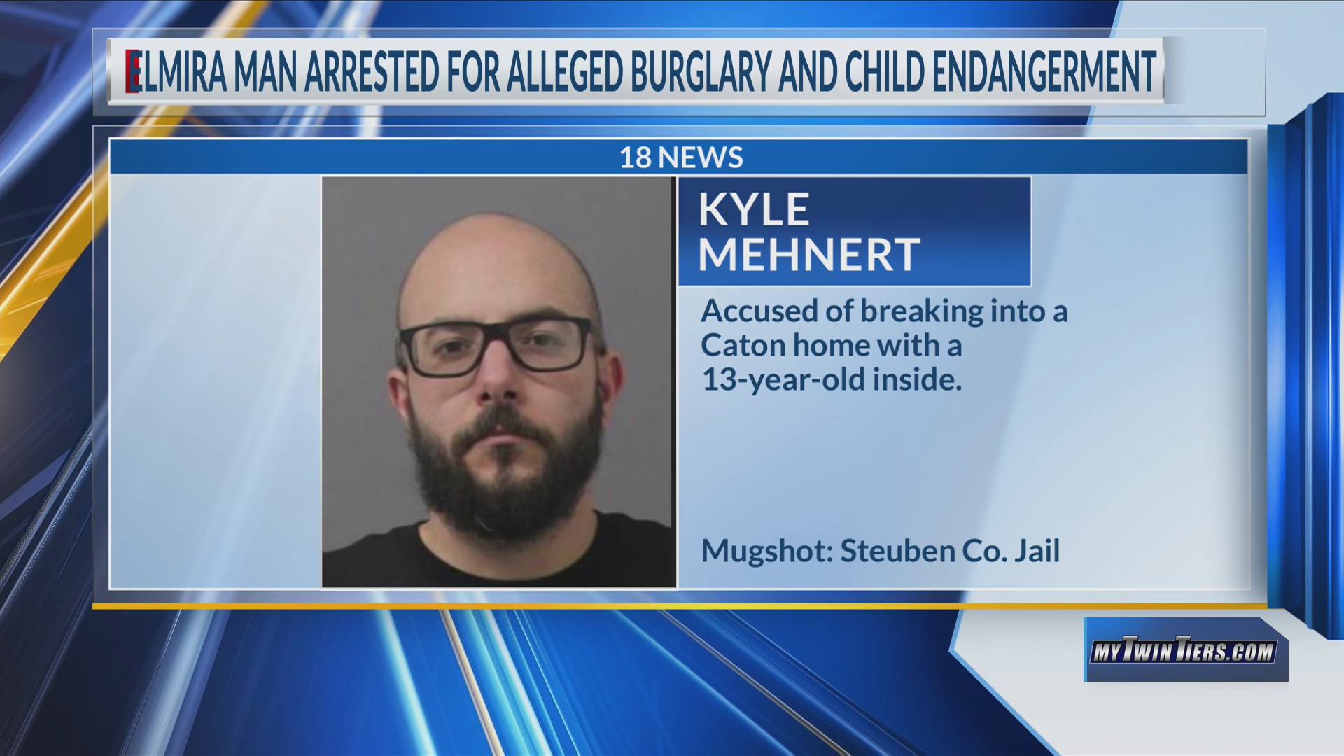 Elmira man arrested for alleged burglary and child endangerment – WETM ...