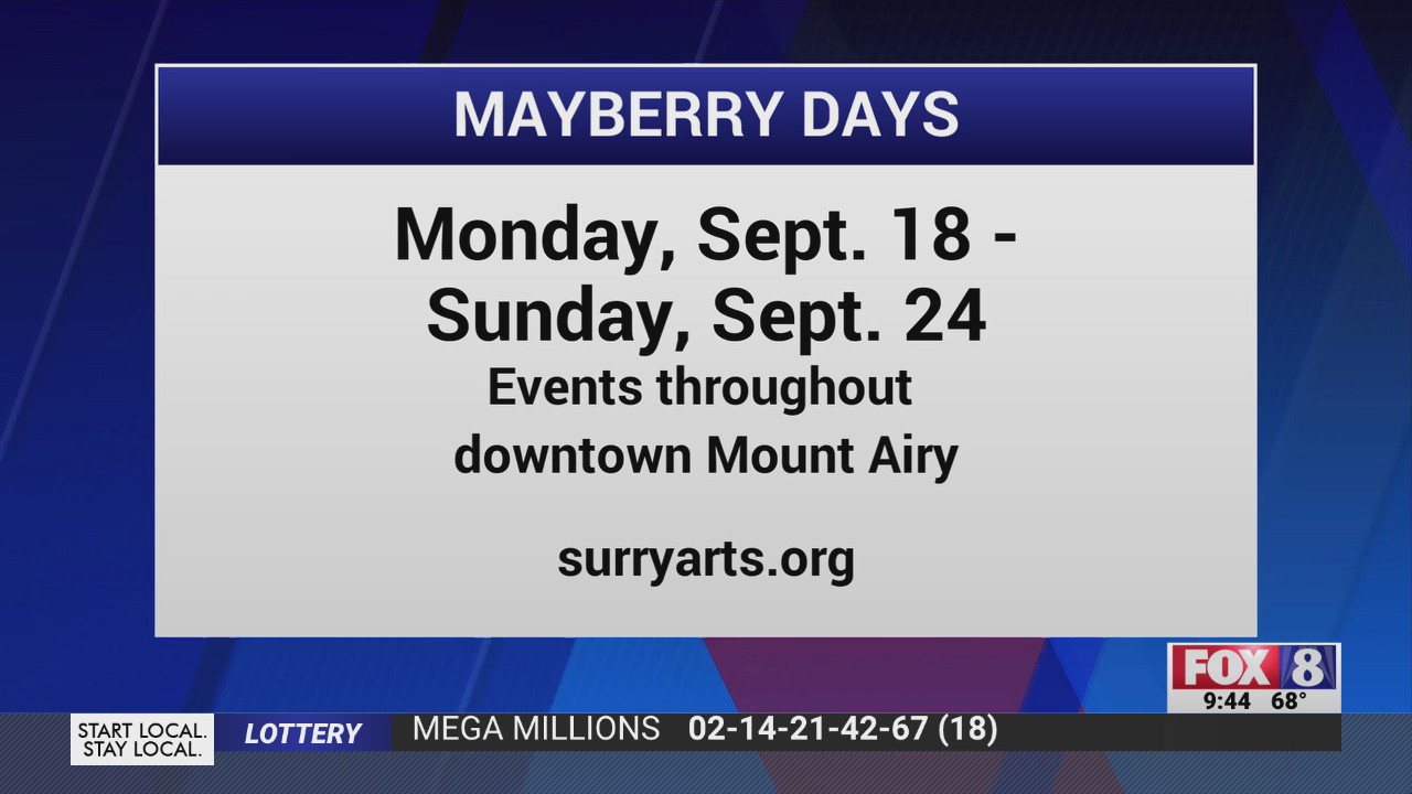 Mayberry Days coming to Mount Airy soon! – FOX8 WGHP