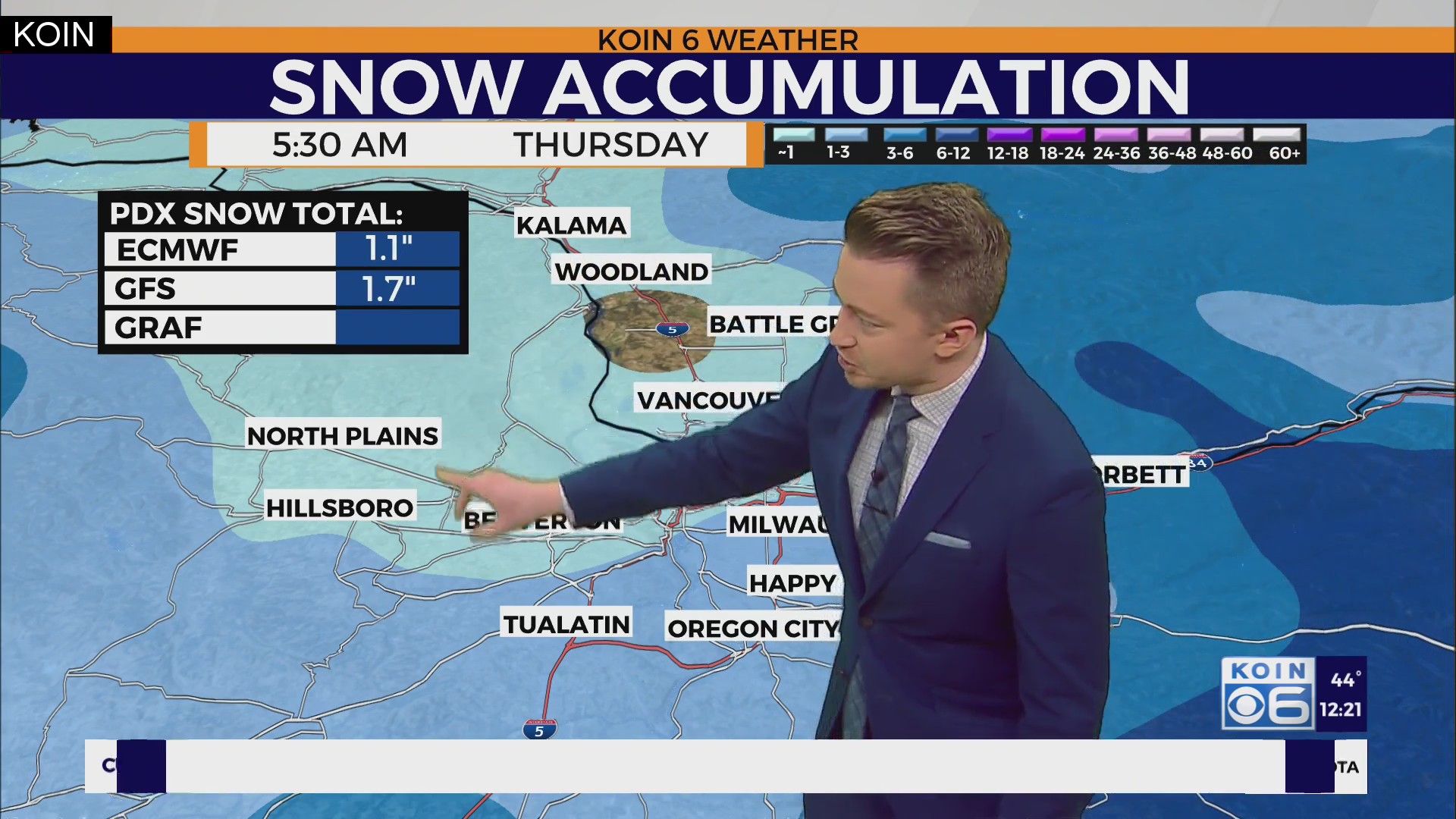 Weather forecast: Portland set to see snow and cold Wednesday – KOIN.com