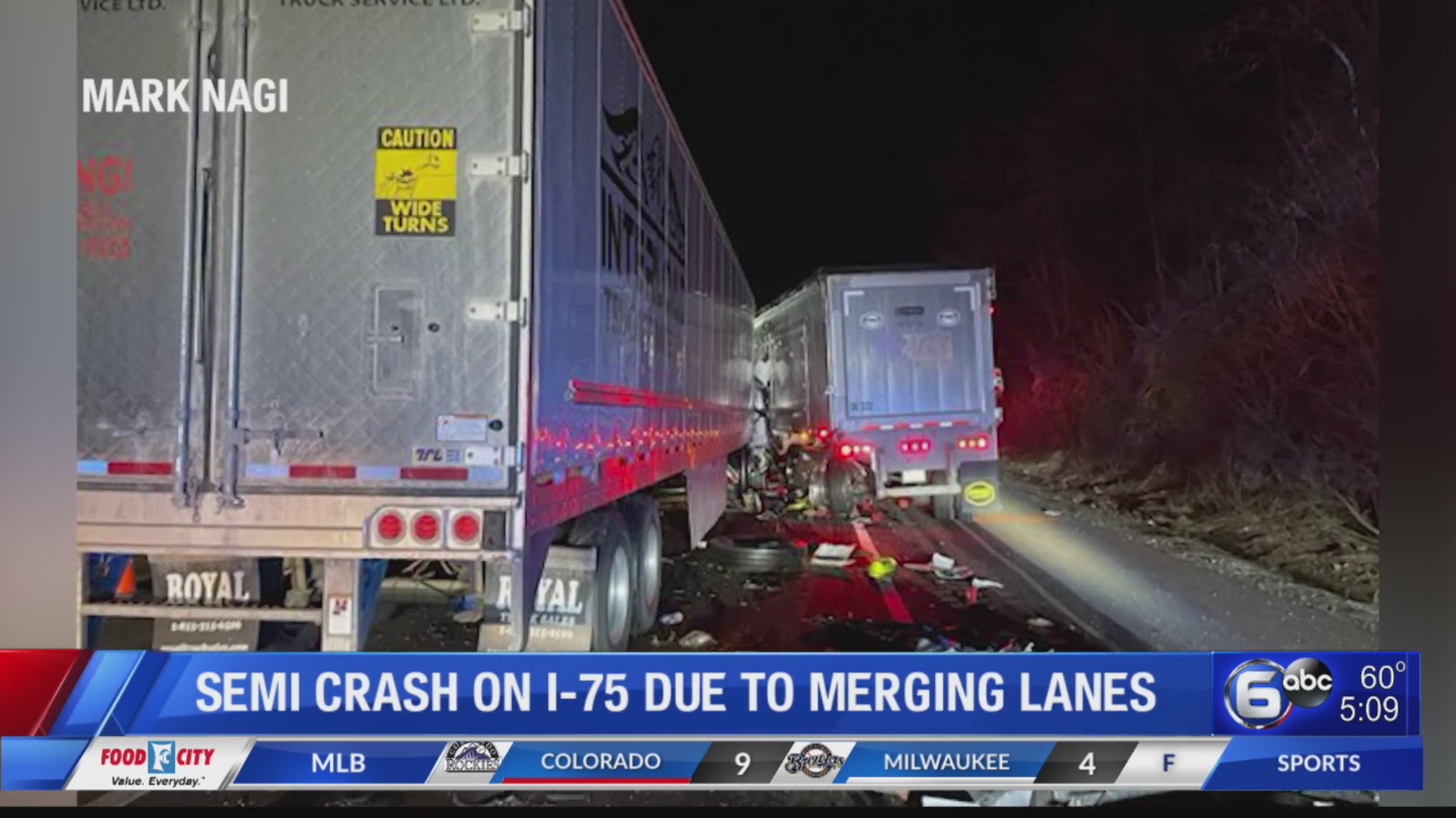 Semi Crash on I-75 Due to Merging Lanes – WATE 6 On Your Side