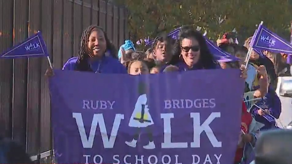 Students, parents and staff take part in ‘Ruby Bridges Walk to School ...