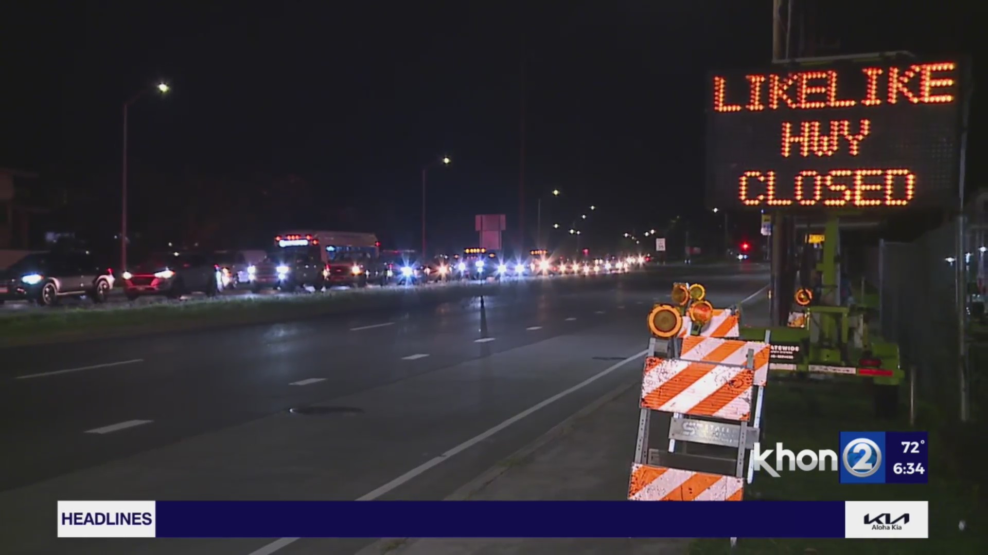 Parts of Likelike Hwy to be closed for resurfacing project – KHON2