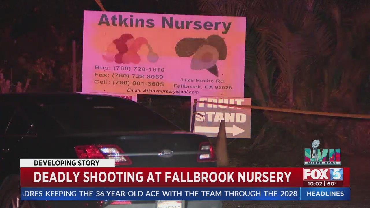 Deadly Shooting At Fallbrook Nursery – FOX 5 San Diego & KUSI News