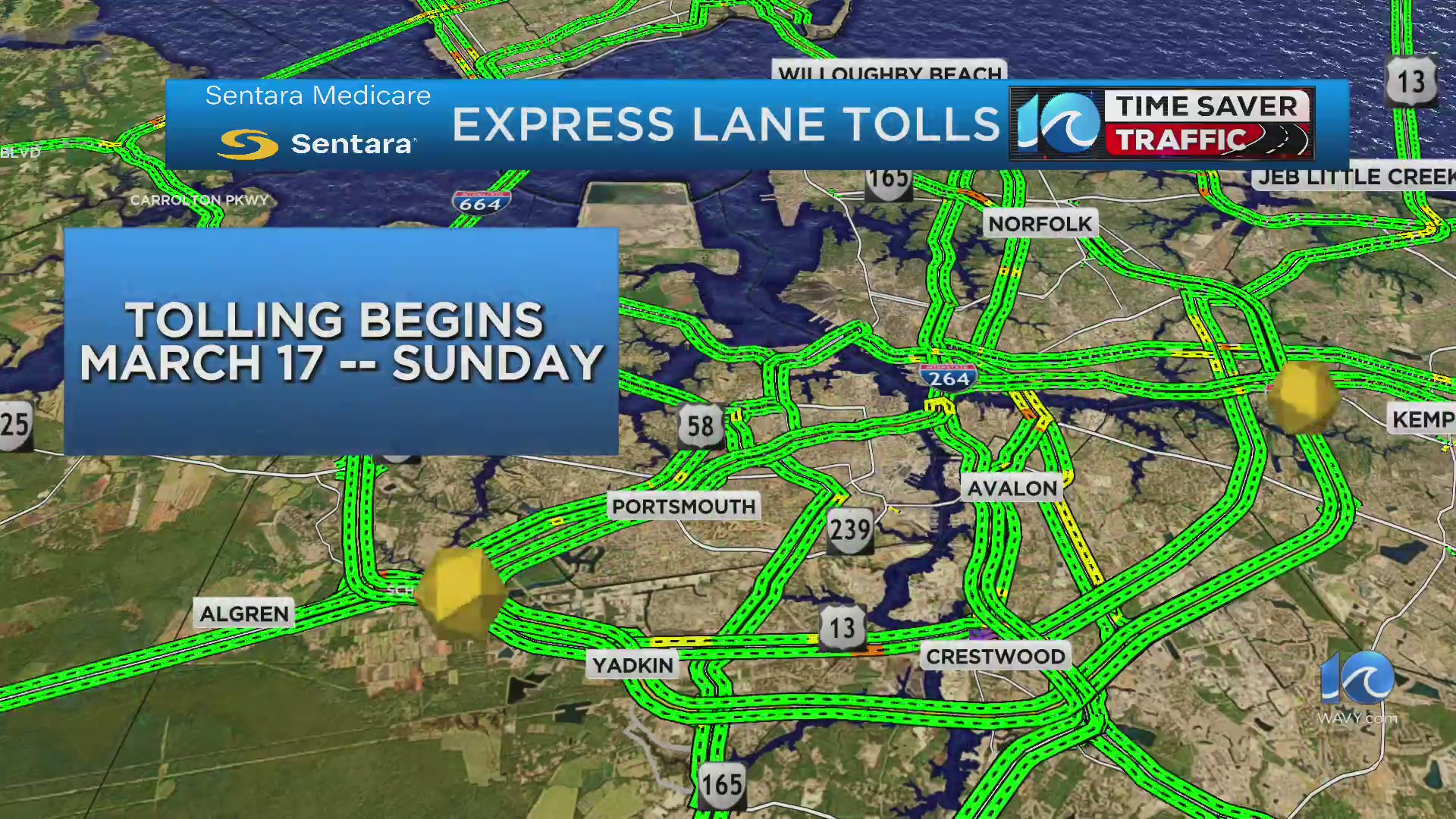 Tolling operations begin along the Hampton Roads Express Lanes – WAVY.com