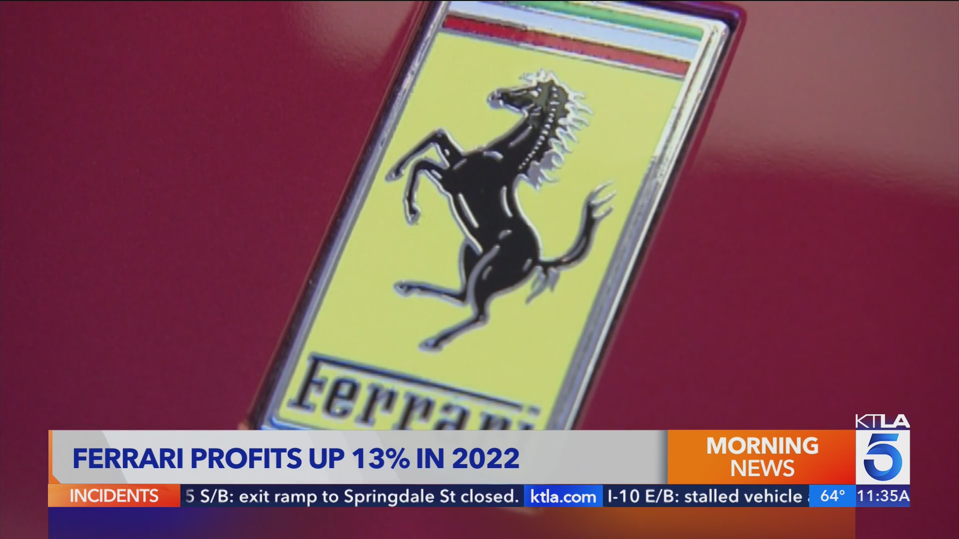 Ferrari profits up 13% in 2022 – KTLA