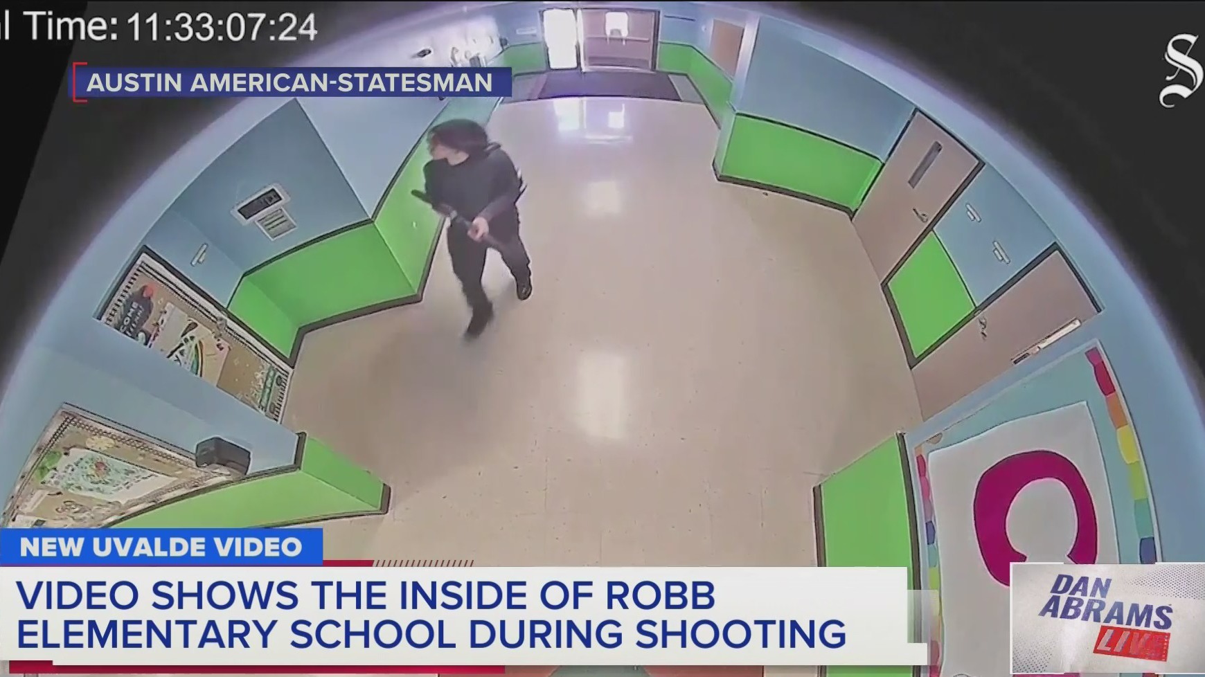 Surveillance footage shows shooting inside Robb Elementary School | Dan ...