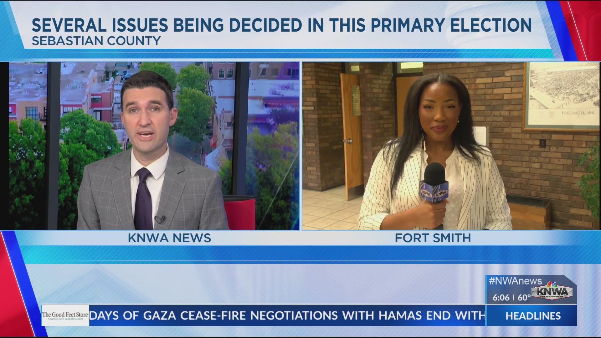 KNWA/FOX24’s Bryanna Moore talks with Sebastian County poll judge Brad ...