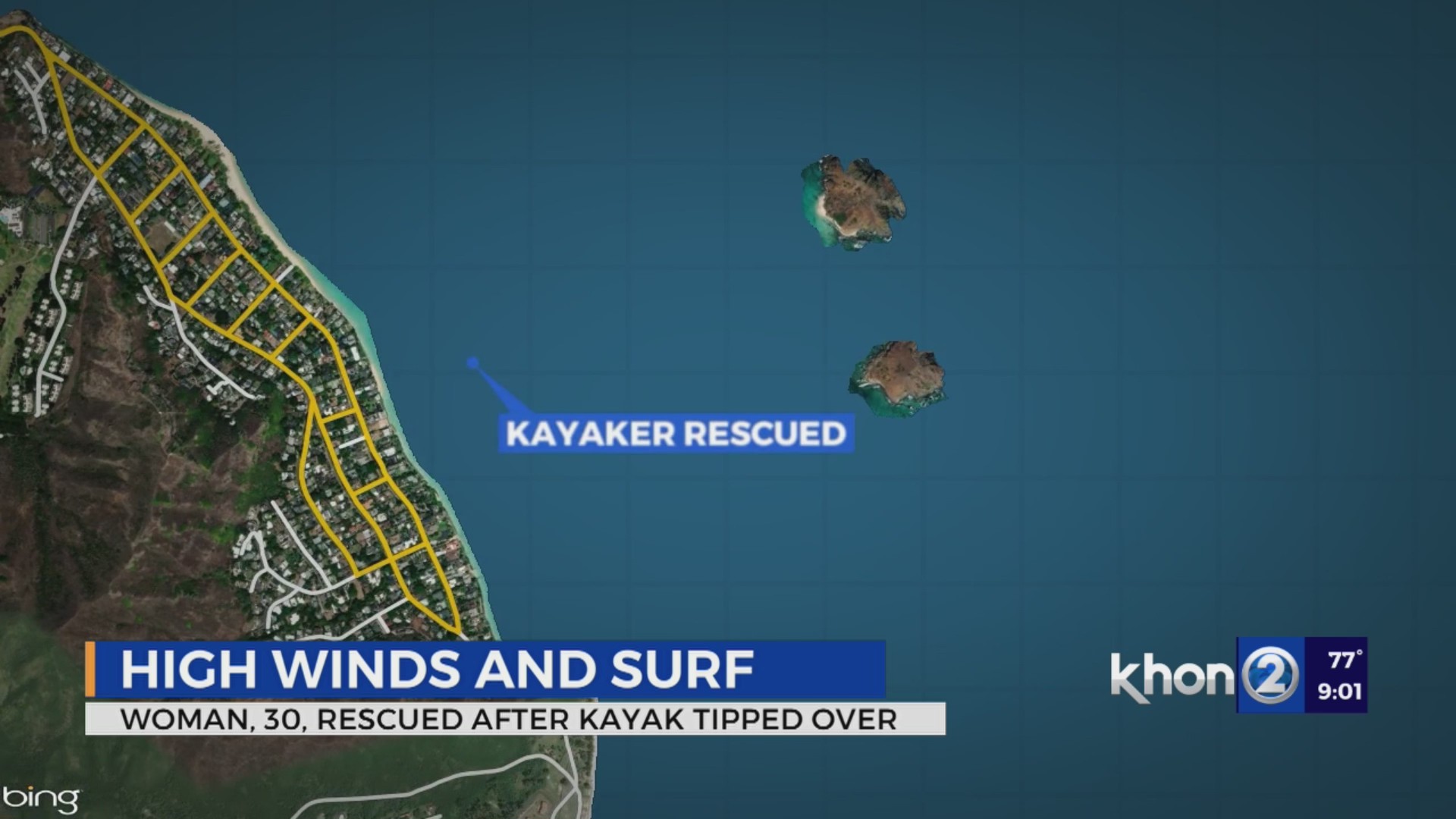 Flipped Kayak prompts multiple ocean rescues – KHON2