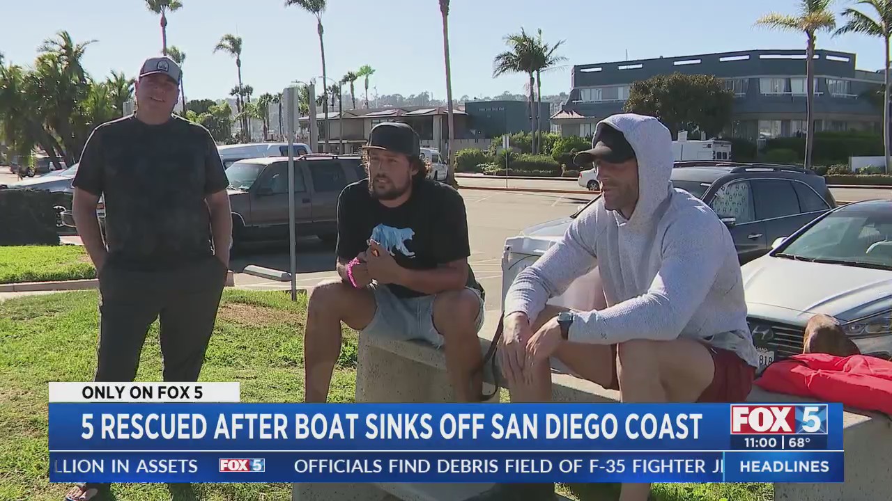 5 Rescued After Boat Sinks Off San Diego Coast – WKRG News 5