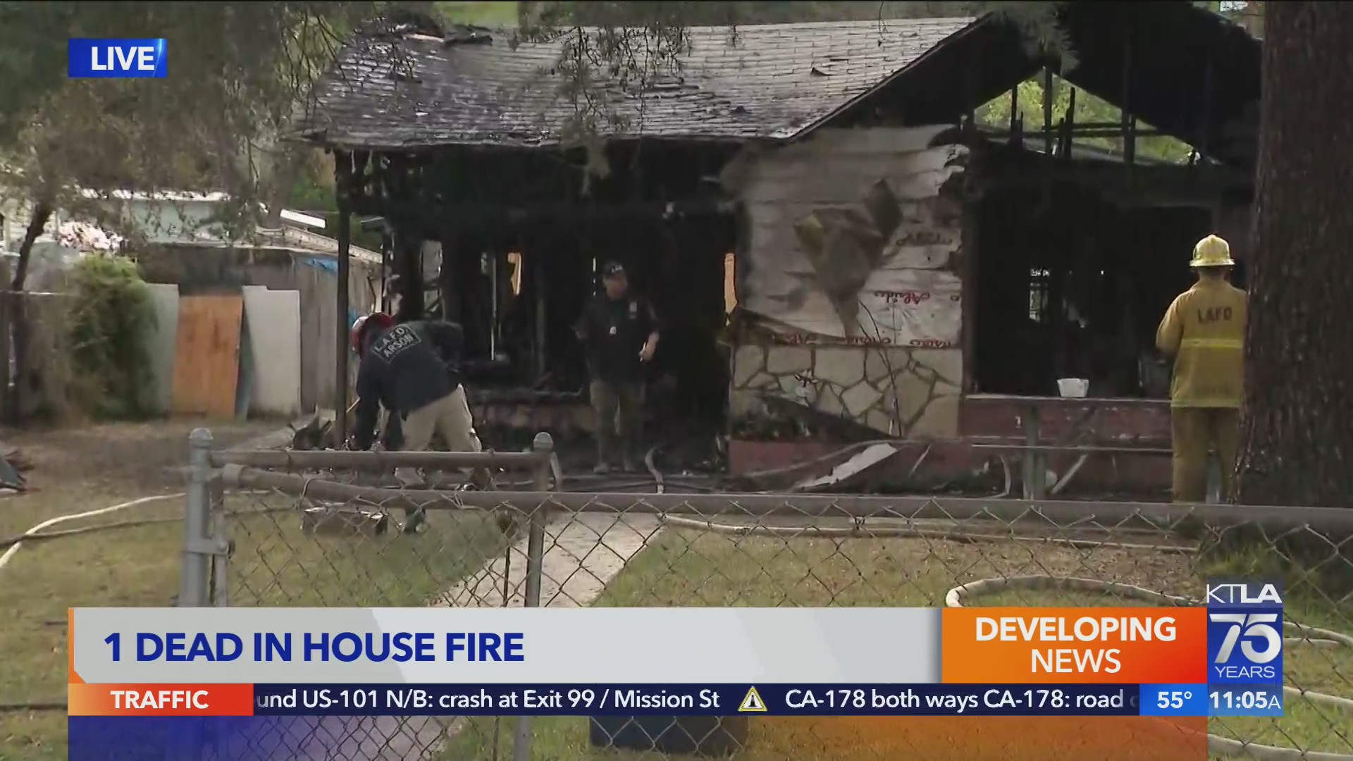 1 dead in Eagle Rock house fire – KTLA