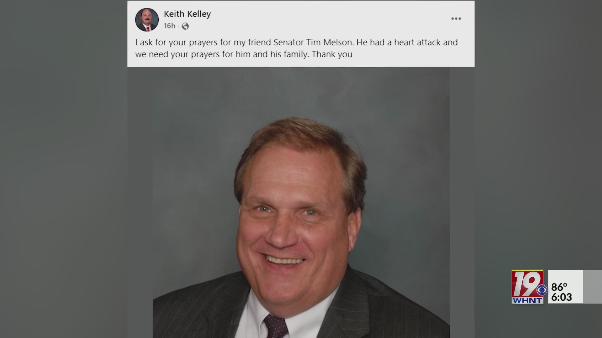State Senator Tim Melson Suffers Heart Attack on Trip | July 28, 2023 ...