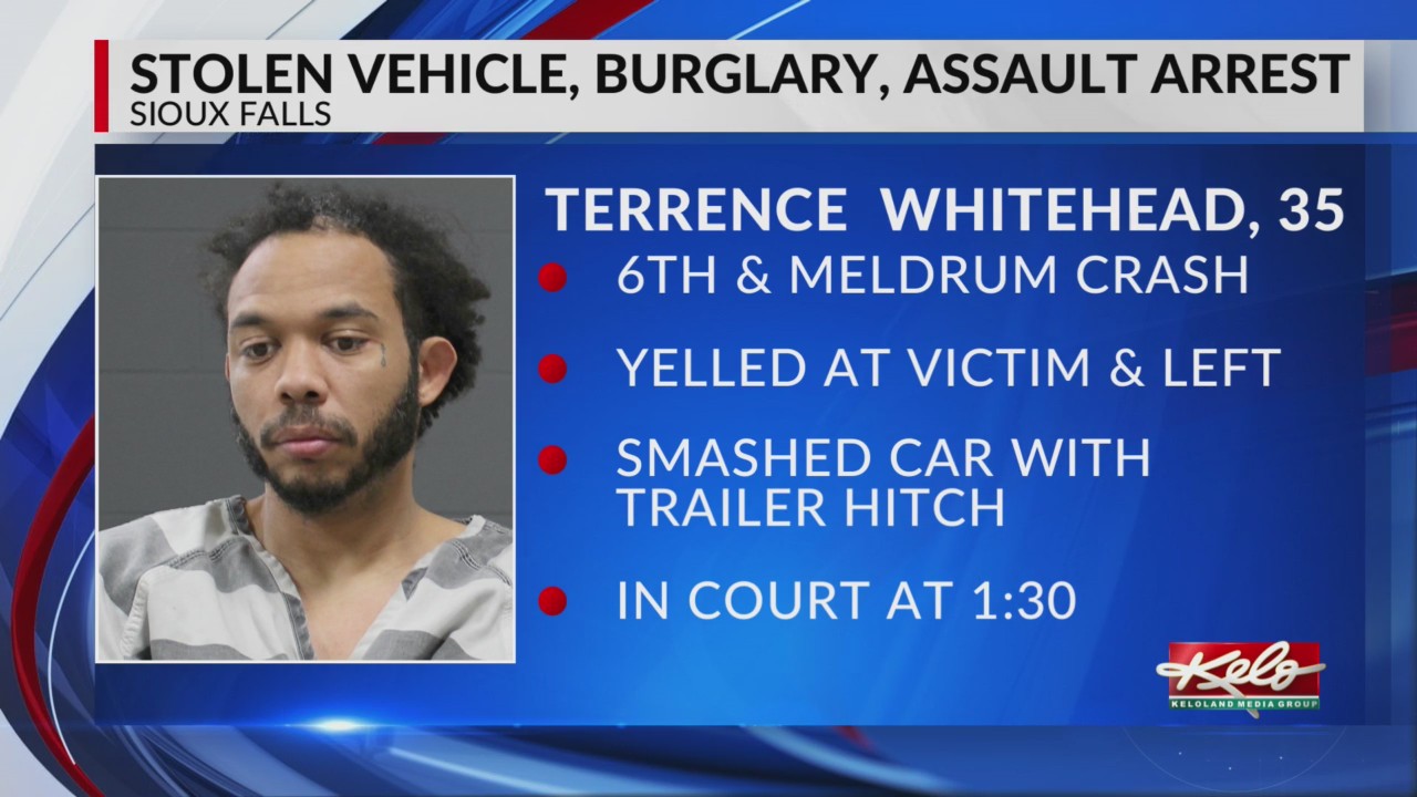 Man arrested for smashing car window with trailer hitch – KELOLAND.com